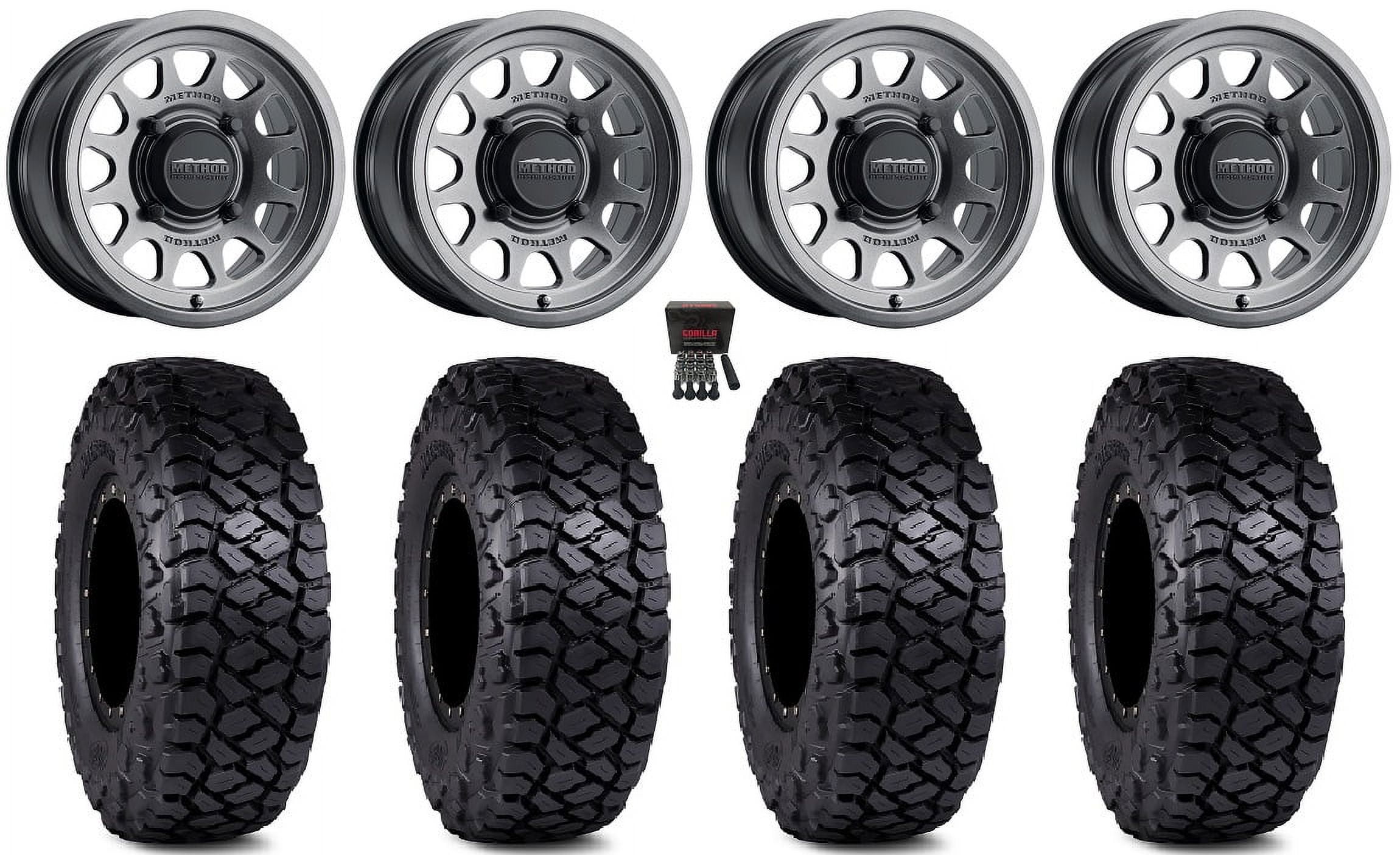 Method 414 15" Wheels Graphite +38mm 30" Intersect Tires Can-Am ...