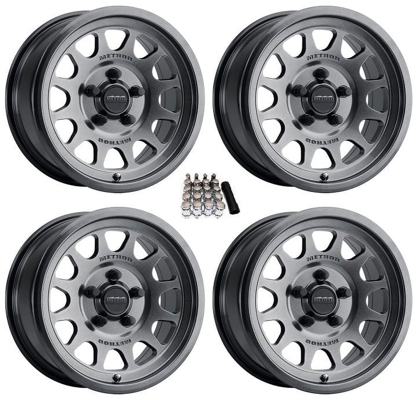 Method 414 15" Wheels Graphite (+38mm) Polaris RZR Turbo R & Pro R ...