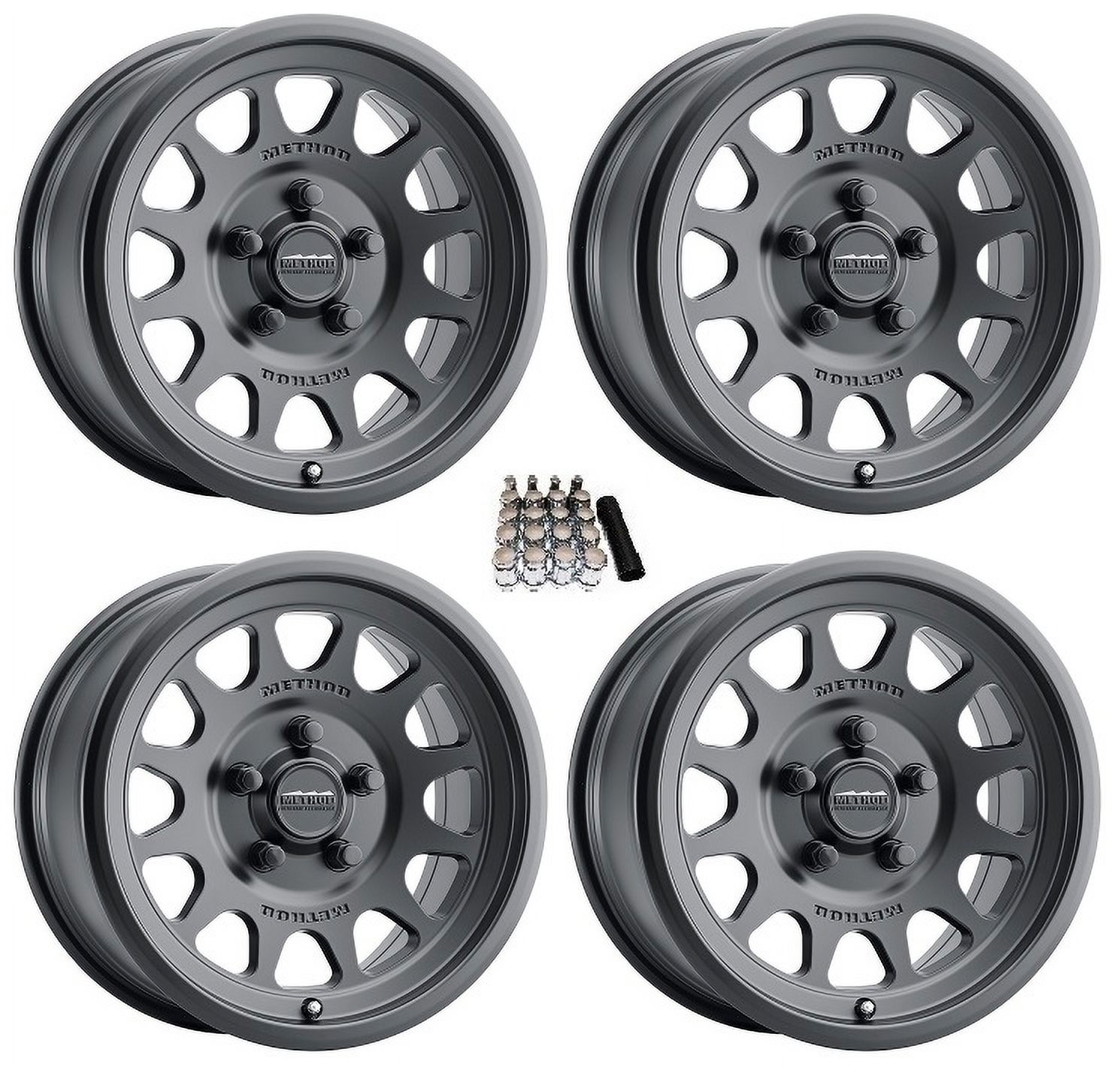 Method 414 15" Wheels Black (+38mm) Polaris RZR Turbo R & Pro R Ranger ...