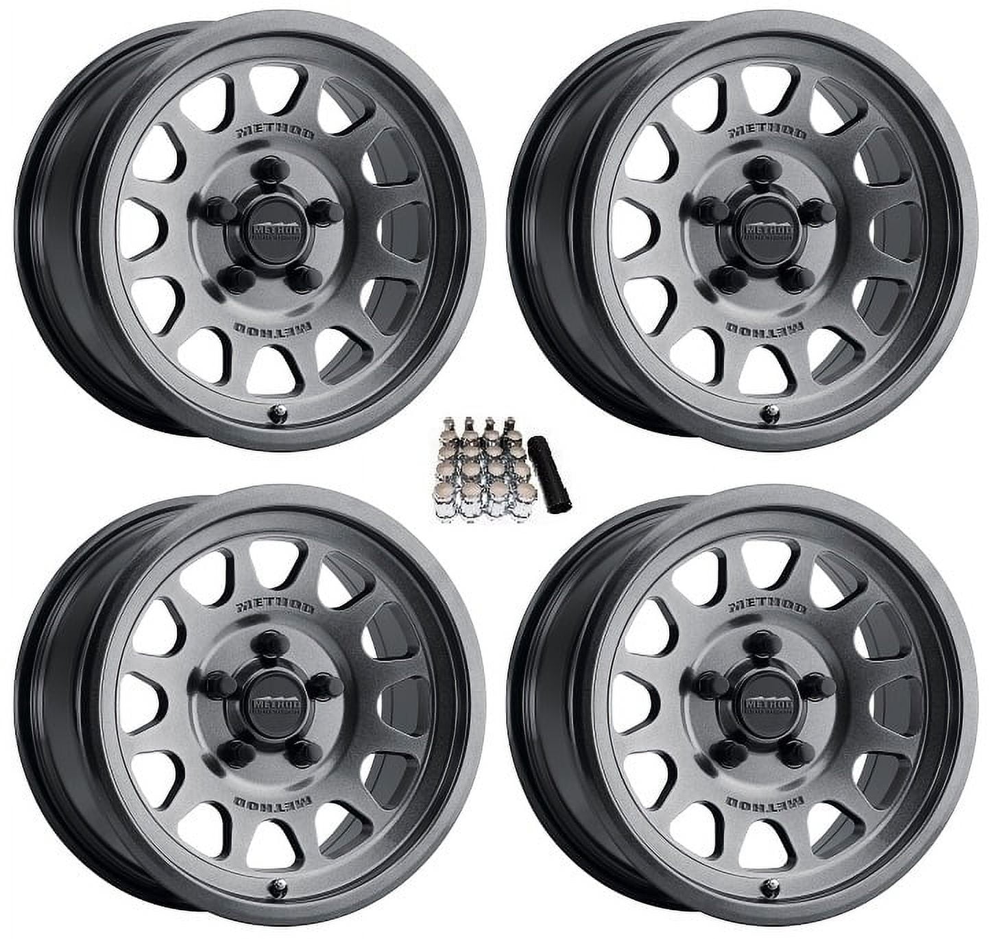 Method 414 15" Wheels Graphite (+13mm) Polaris RZR Turbo R & Pro R ...