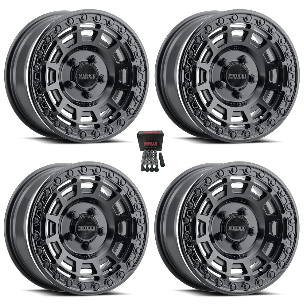 Method 415 15" Wheels Black (+38mm) Polaris RZR Turbo R & Pro R Ranger ...