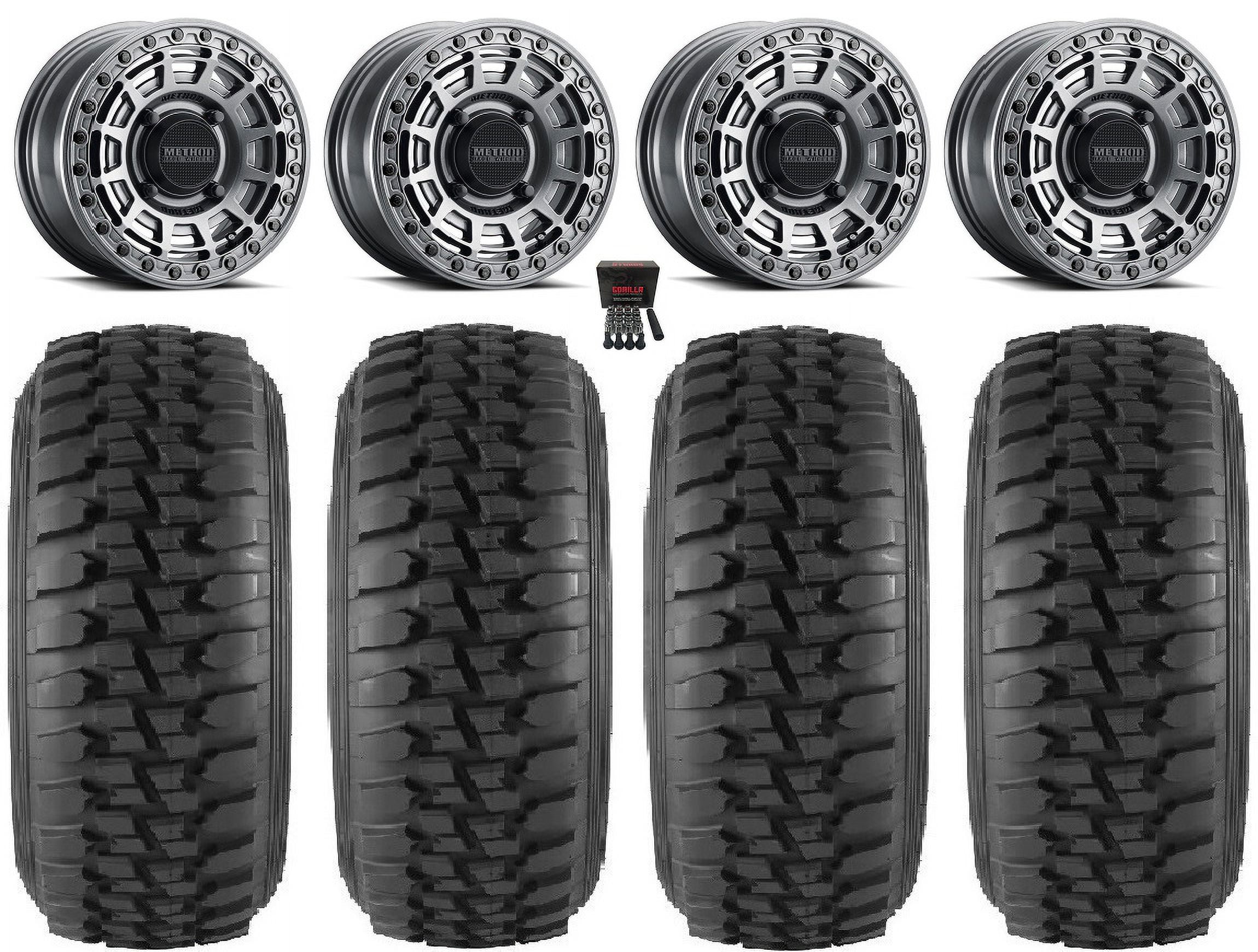 Method 415 Bdlk 15" Wheels Gr +38mm 30" Desert Series Tires Polaris RZR XP 1000 / PRO XP ...