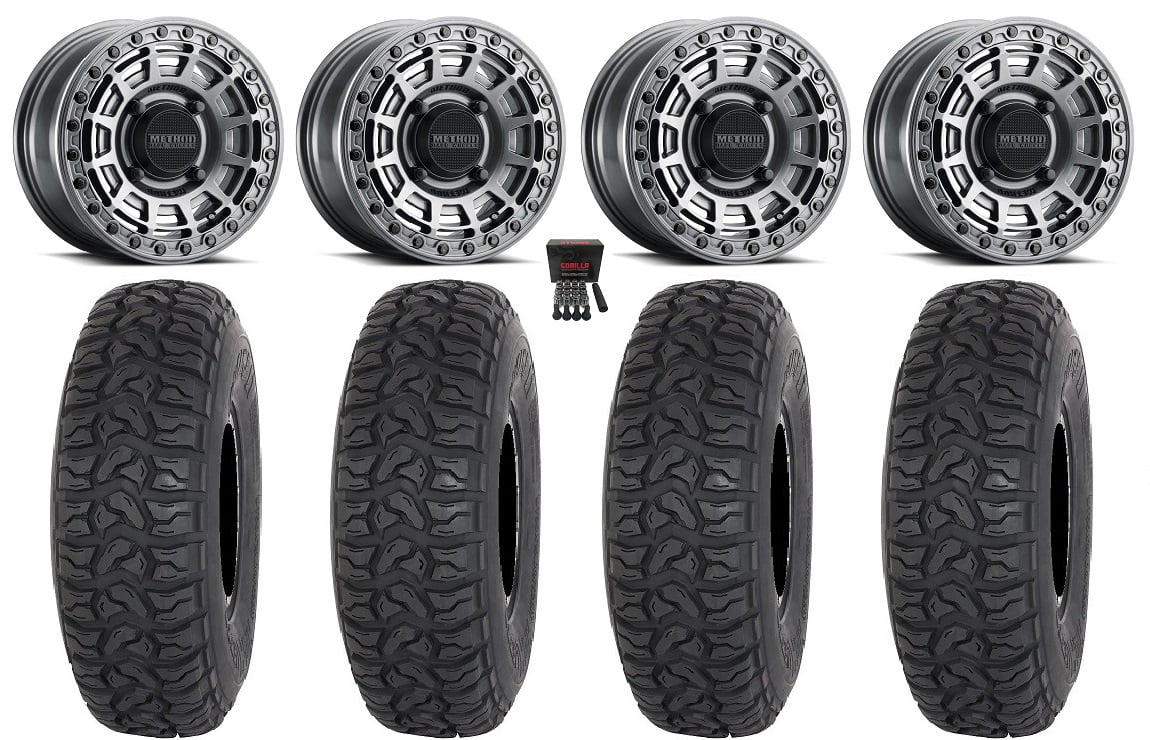 Method 415 Bdlk 15" Wheels Gr +38mm 32" Chicane LT Tires Can-Am ...