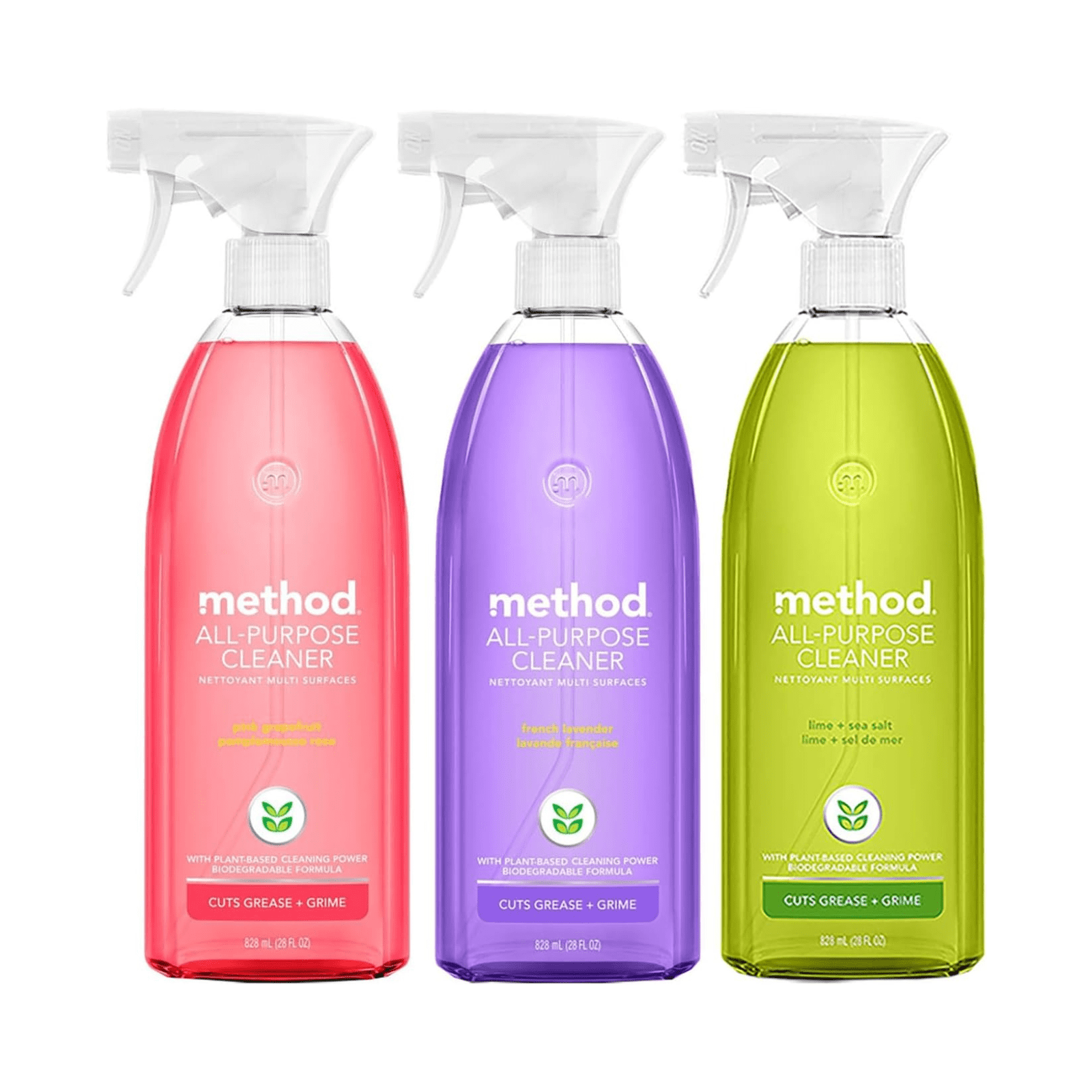 Method All-Purpose Cleaner Variety Pack, 1 Pink Grapefruit, 1 French ...