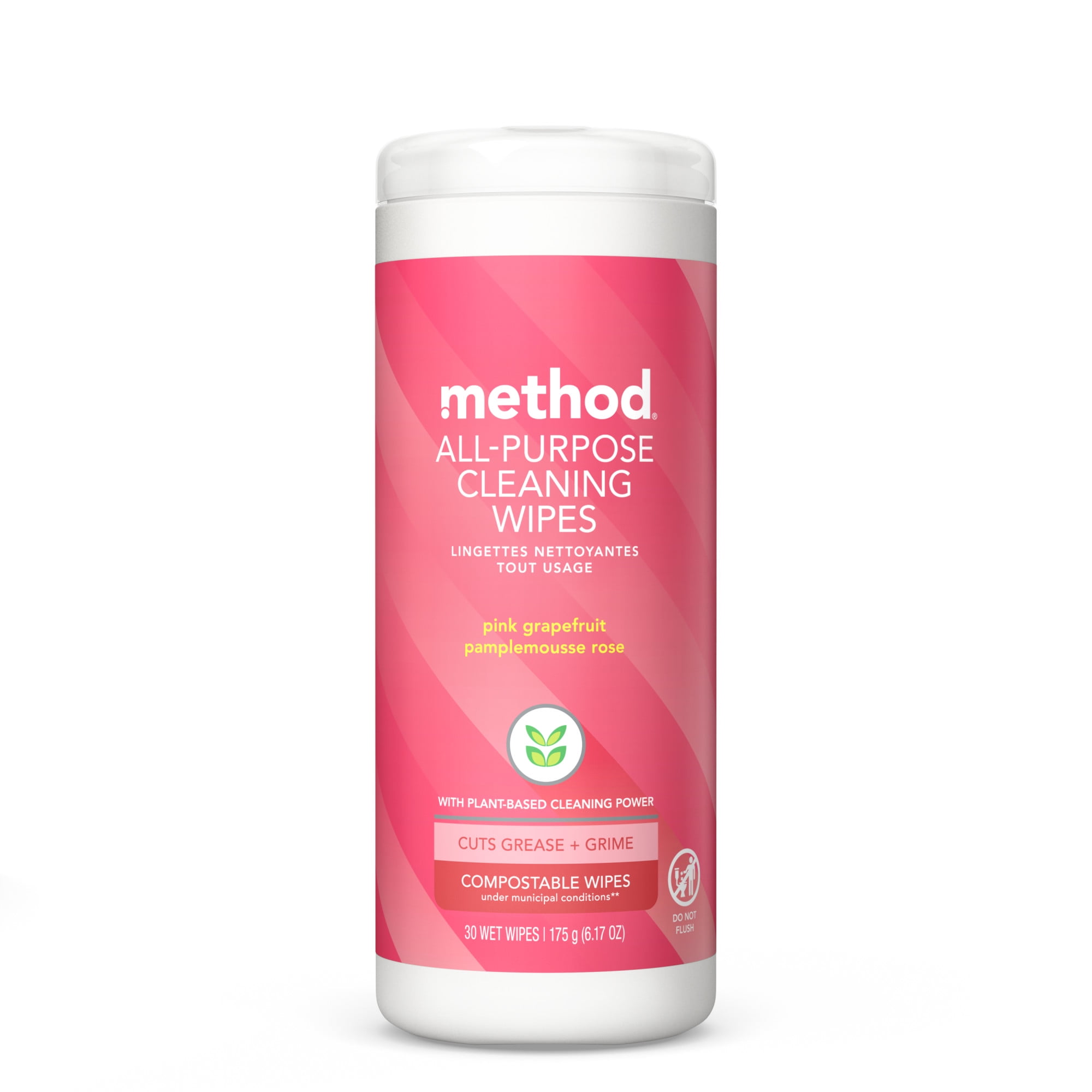 Method All-Purpose Cleaning Wipes, Pink Grapefruit, 30 Count - Walmart.com