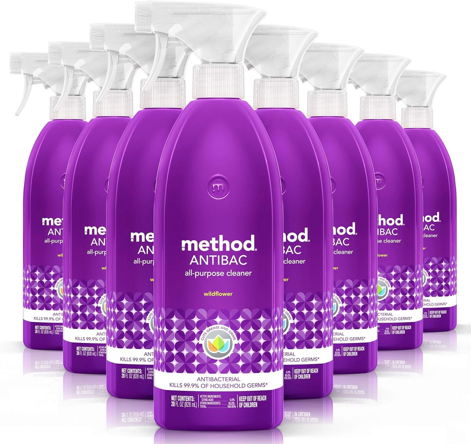 Method Antibacterial All Purpose Cleaner Spray, Wildflower, Kills 99.9% ...