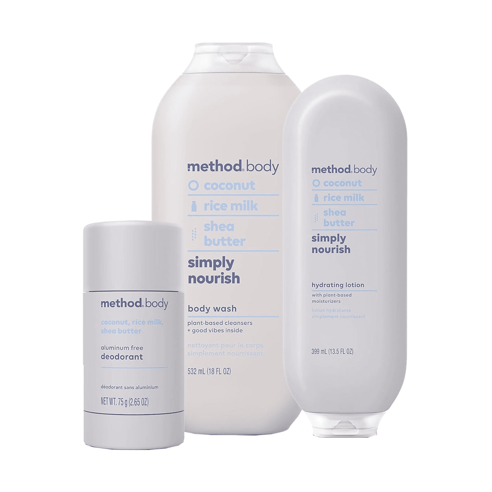 Method Bath and Body Set, 1 Deoderant 2.65 oz, 1 Daily Lotion 13.5 oz ...