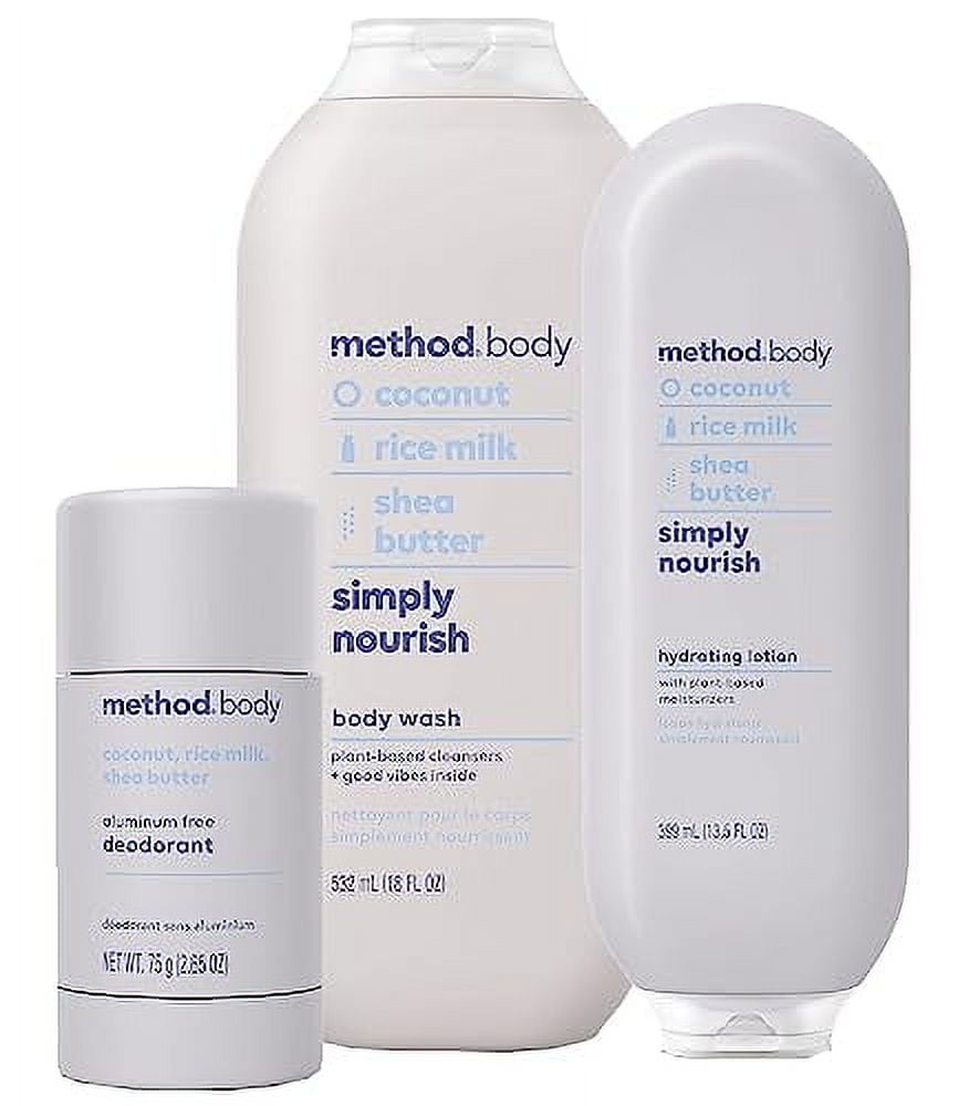 Method Bath and Body Variety Pack, Simply Nourish, Deodorant 2.65 oz ...