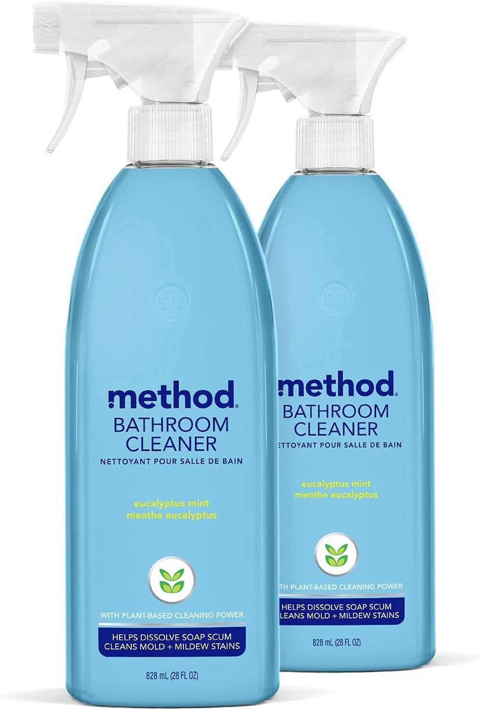 Method Bathroom Cleaner, Eucalyptus Mint, 28 Ounce, 2 pack, Packaging ...