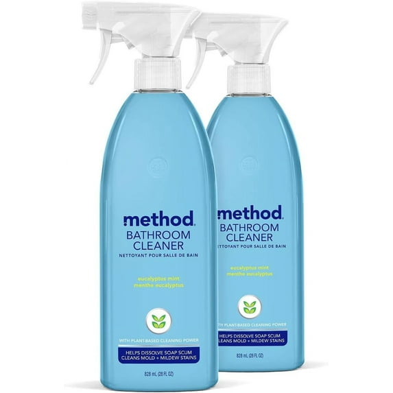Method Bathroom Cleaner, Eucalyptus Mint, 28 Ounce, 2 pack, Packaging ...