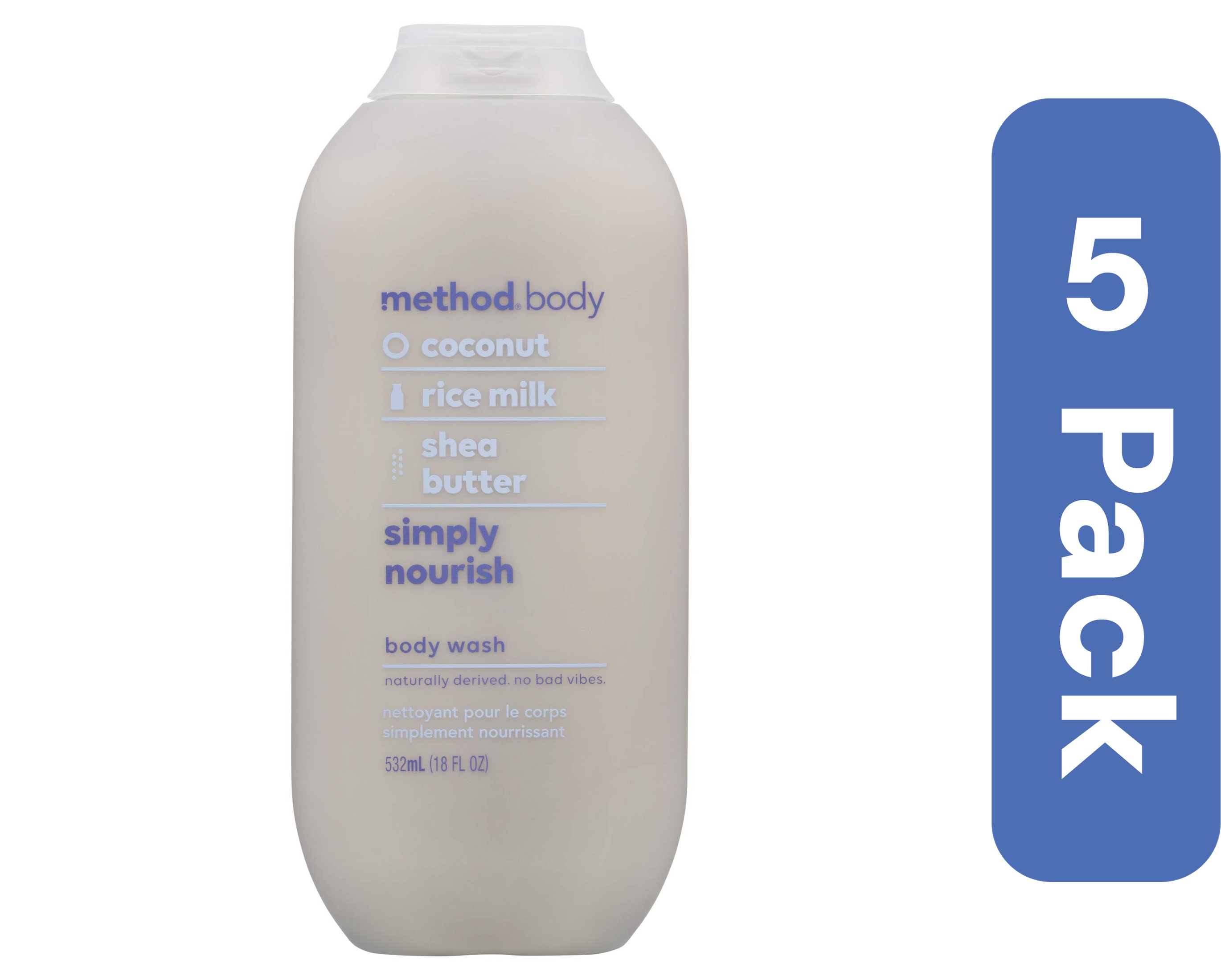 Method Body Wash Simply Nourish 18 oz (Pack of 5) - Walmart.com