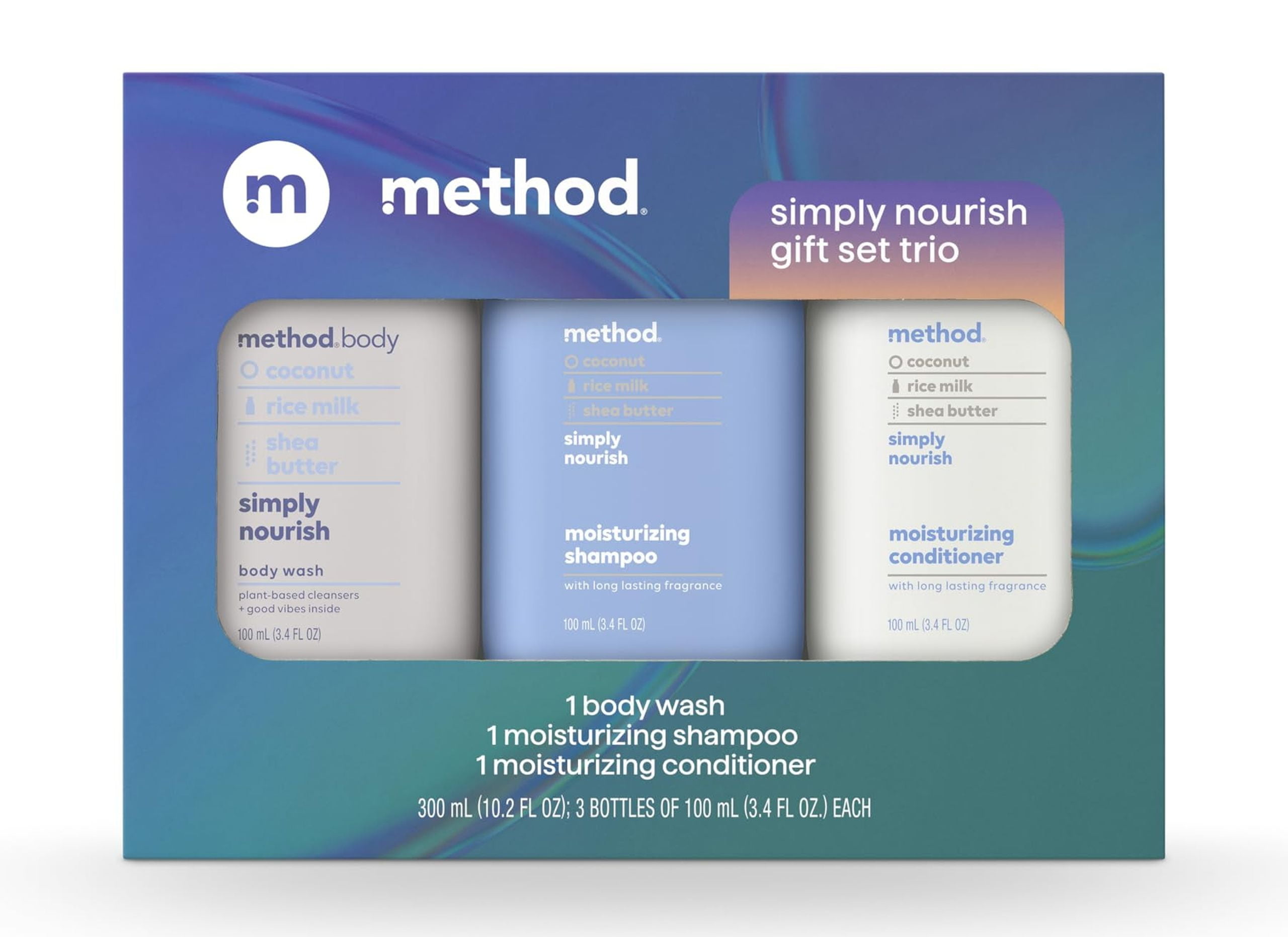 Method Body Wash and Hair Care Gift Set, Simply Nourish, 3.4 oz Travel ...