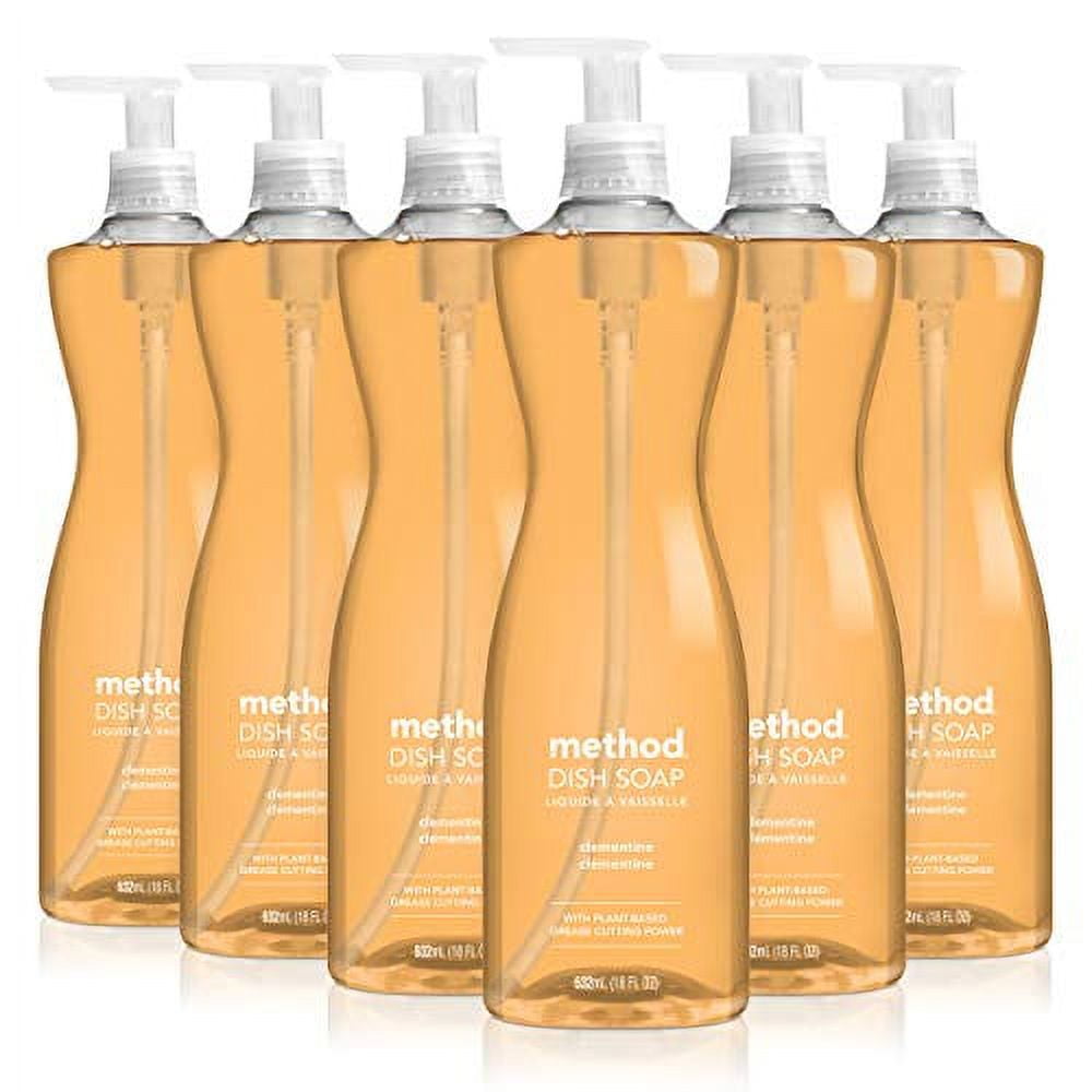 Method Dish Soap, Clementine, 18 Ounces, 6 pack, Packaging May Vary ...