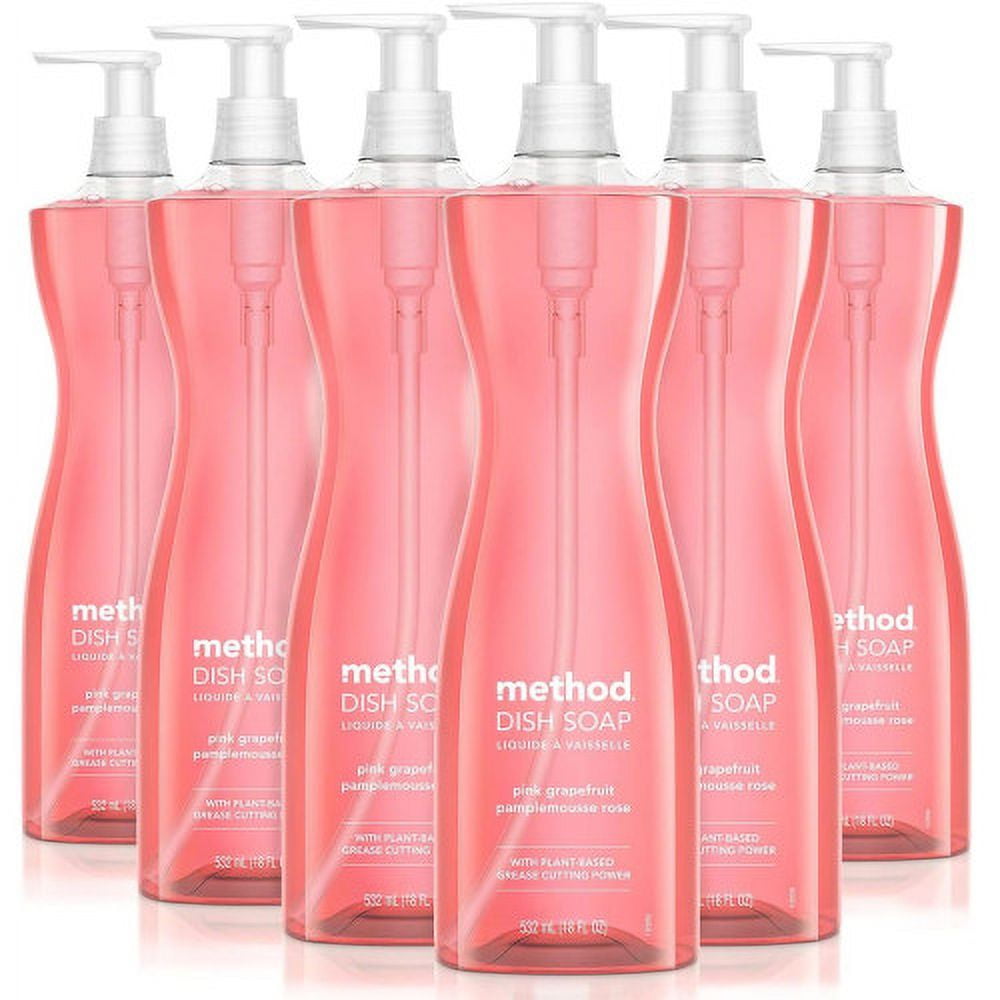 Method Dish Soap Pump, Hour-Glass Bottle Shape, Pink Grapefruit Scent ...