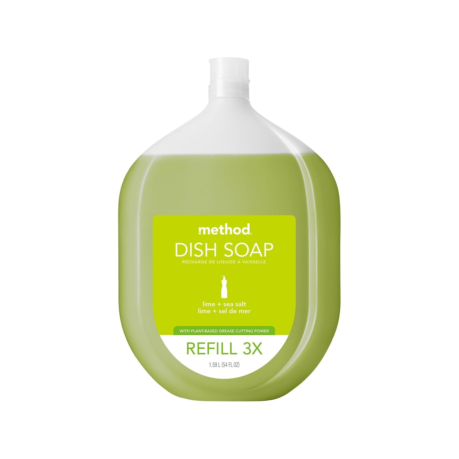 Method Dish Soap, Refill, Lime + Sea Salt, Recylable Bottle ...