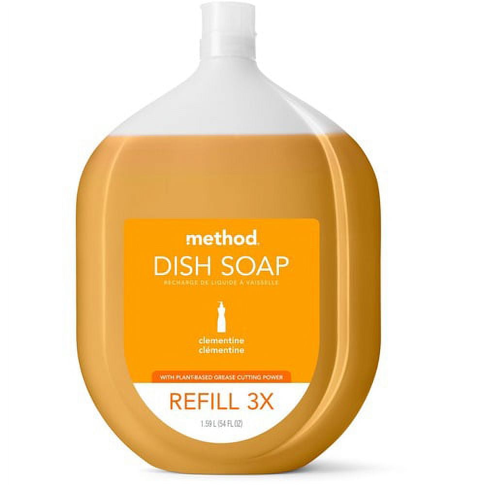 method Dish Soap Refill, Liquid, 54 fl oz, Clementine Scent, Bundle of ...