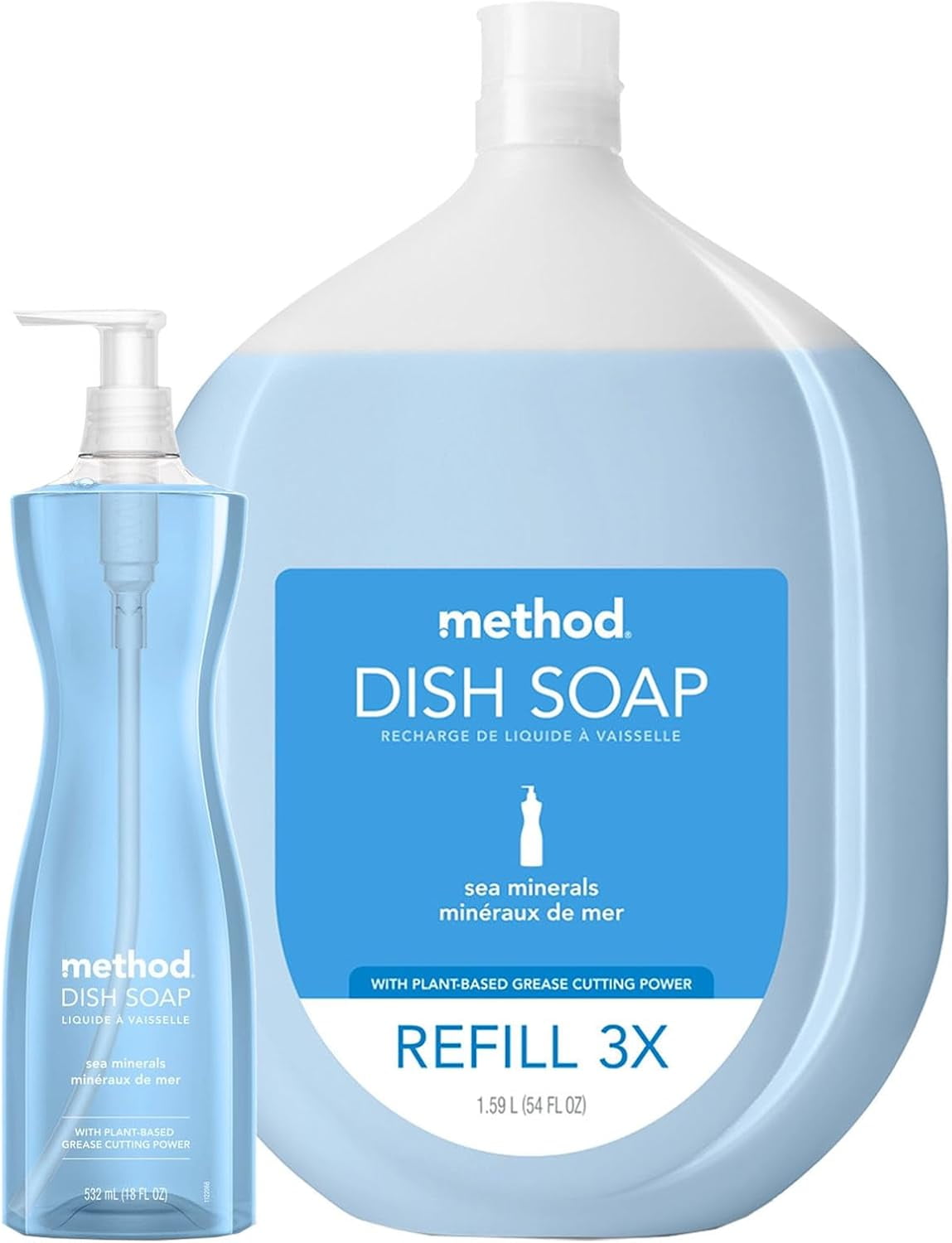 Method Dish Soap Variety Pack, 1 Dish Soap, 18 oz, 1 Dish Soap Refill ...