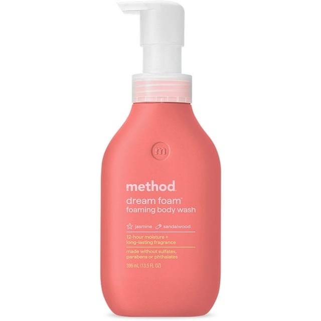 Method Dream Foam Body Wash - Jasmine & Sandalwood, 13.5 oz (Package ...