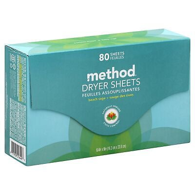 Method Dryer Sheets Beach Sage 80 Count (Pack of 6) - Walmart.com