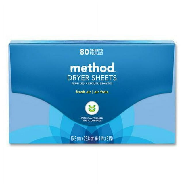 Method Dryer Sheets, Fresh Air, 80 Sheets - Walmart.com
