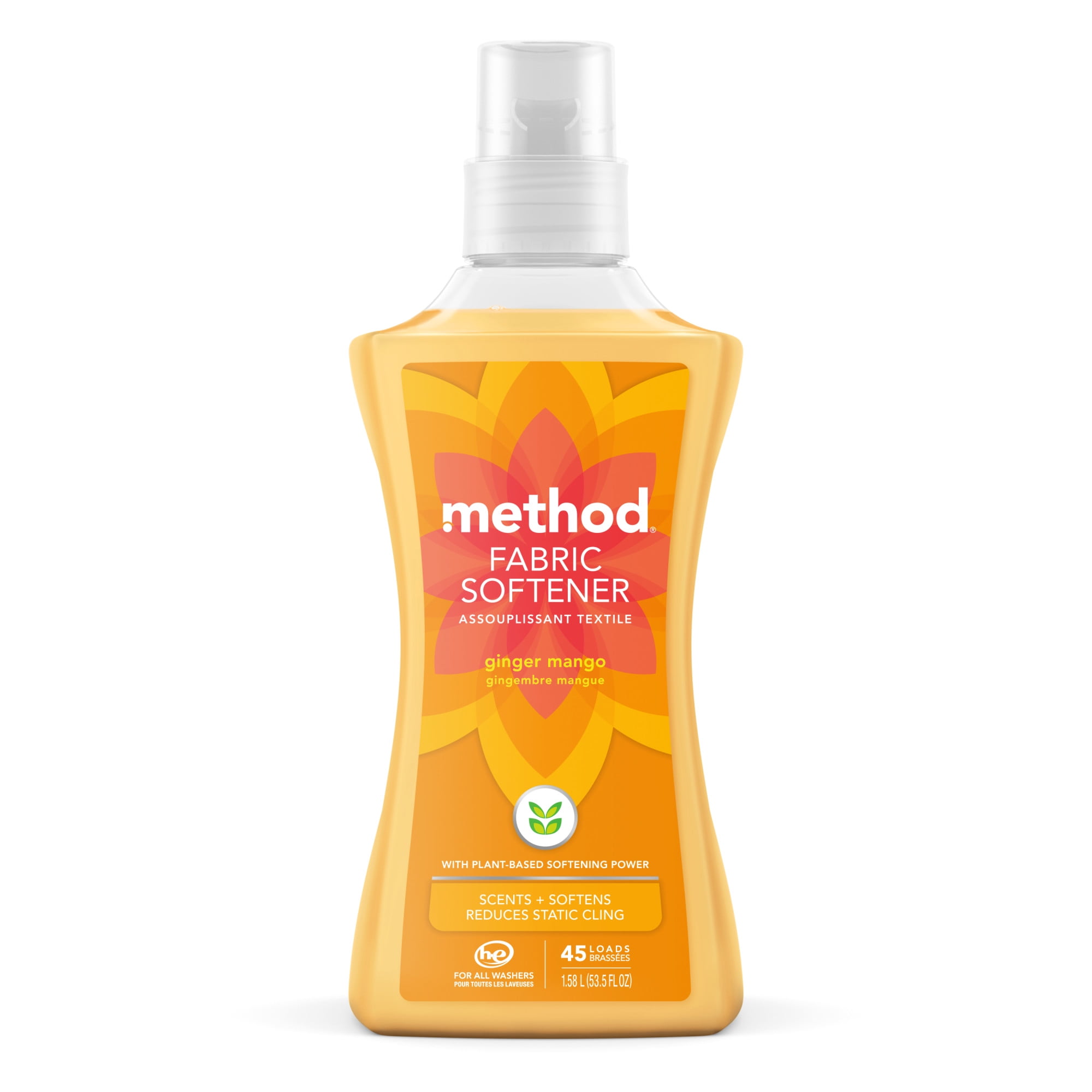 Method Ginger Mango Scent Fabric Softener Liquid, Laundry Fragrance, 53 ...