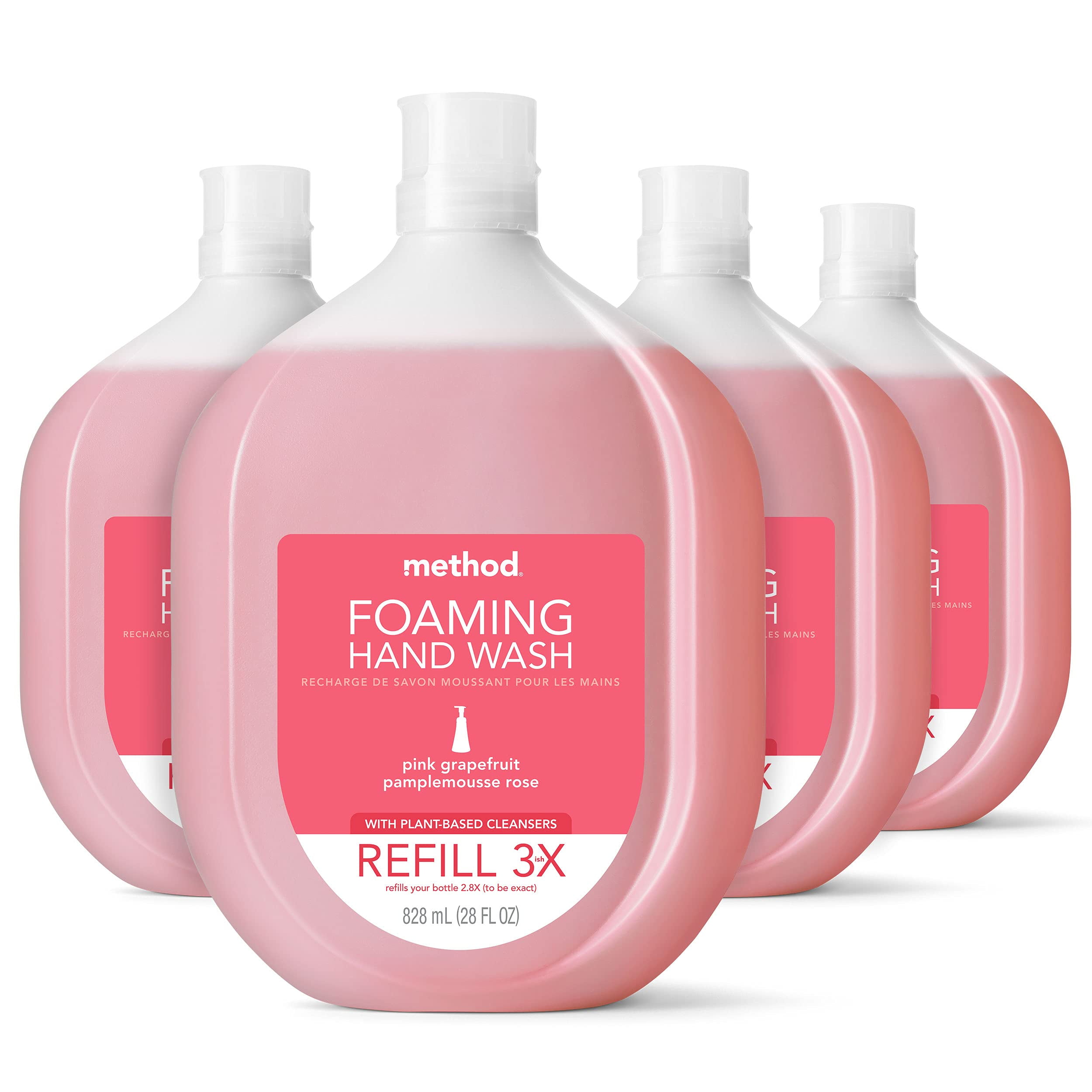 Method Foaming Hand Soap HMF23 Refill, Pink Grapefruit, Recyclable ...