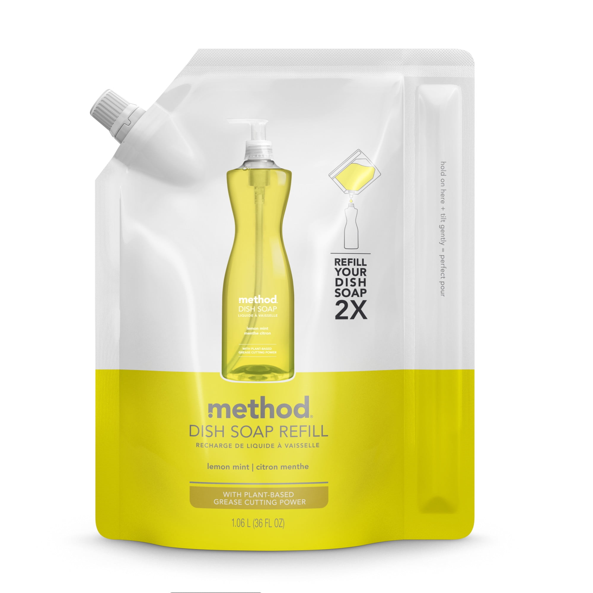 Method Gel Dish Soap Refill, Lemon Mint, 36 oz - Walmart.com