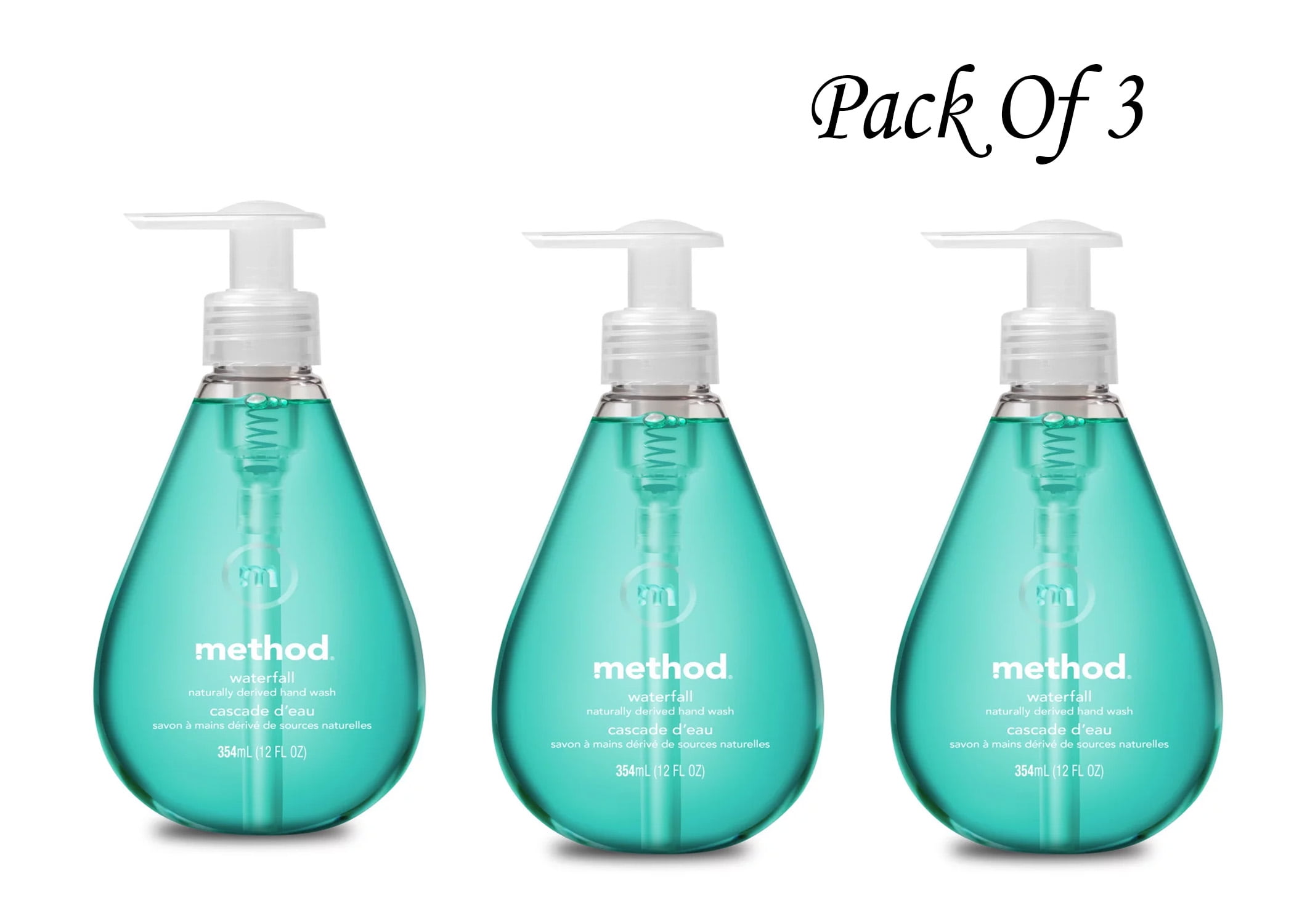 Method Gel Hand Wash with Soft Pump, Waterfall Scent, 12oz, 3pk ...