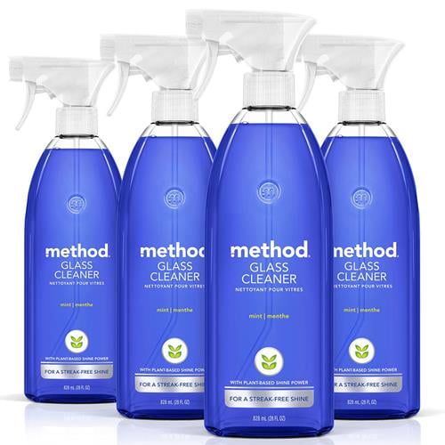Method Glass Cleaner, Mint, 28 Ounce, 4 Pack, Packaging May Vary ...
