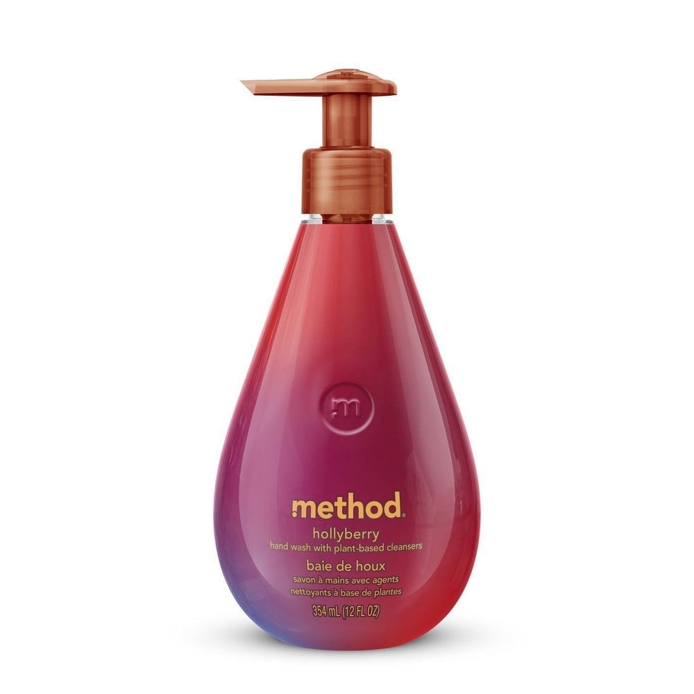 Method Holiday Soft & Clean Hand Soap Wash - Hollyberry Scent, 12 fl oz ...