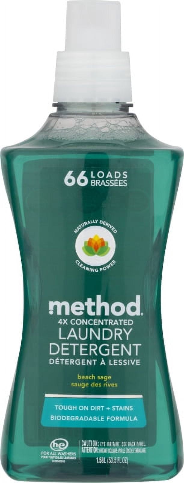 Method Laundry Detergent 66 Loads Beach Sage 53.5 fl oz Pack of 2 ...