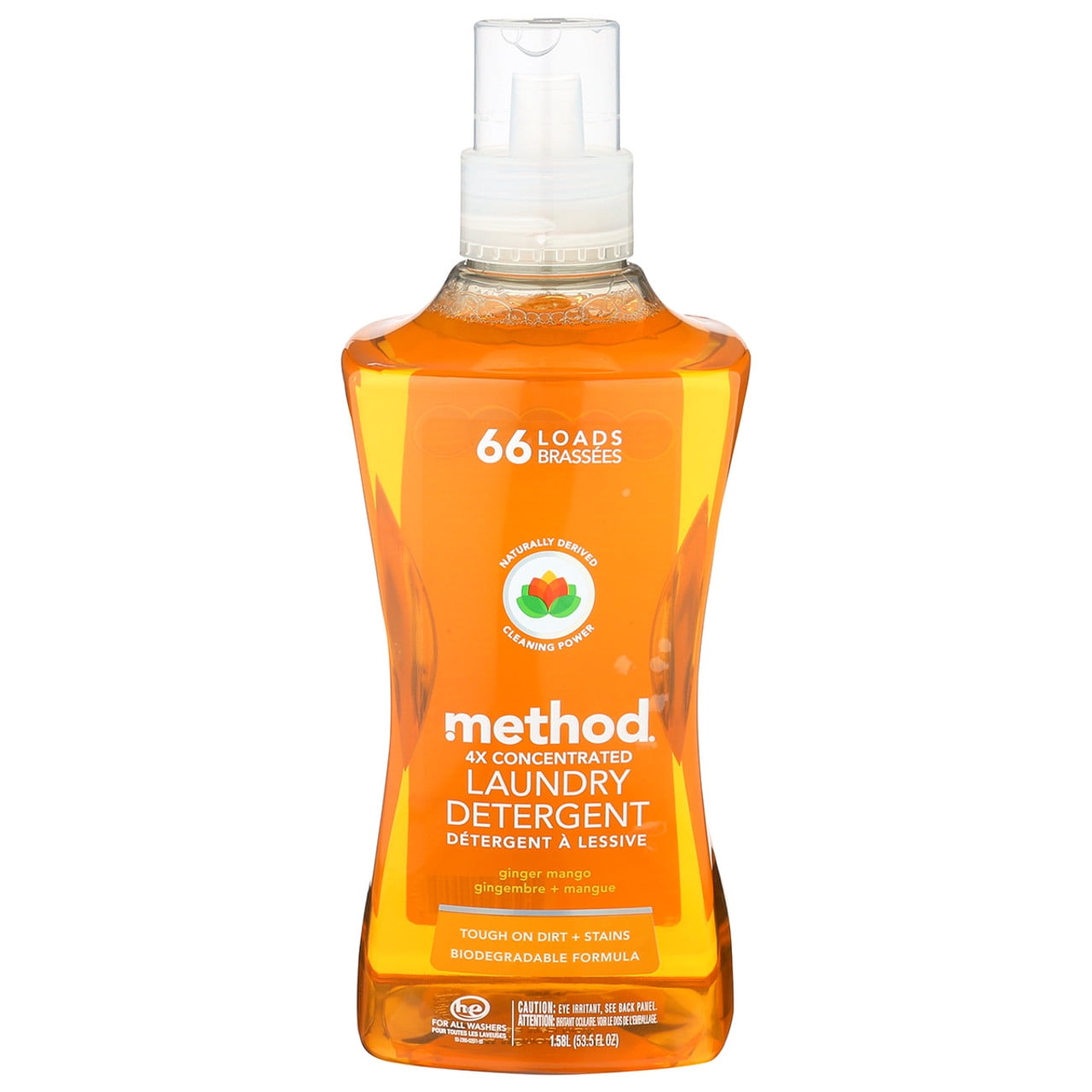 Method Laundry Detergent 66 Loads Ginger Mango 53.5 fl oz Pack of 2 ...
