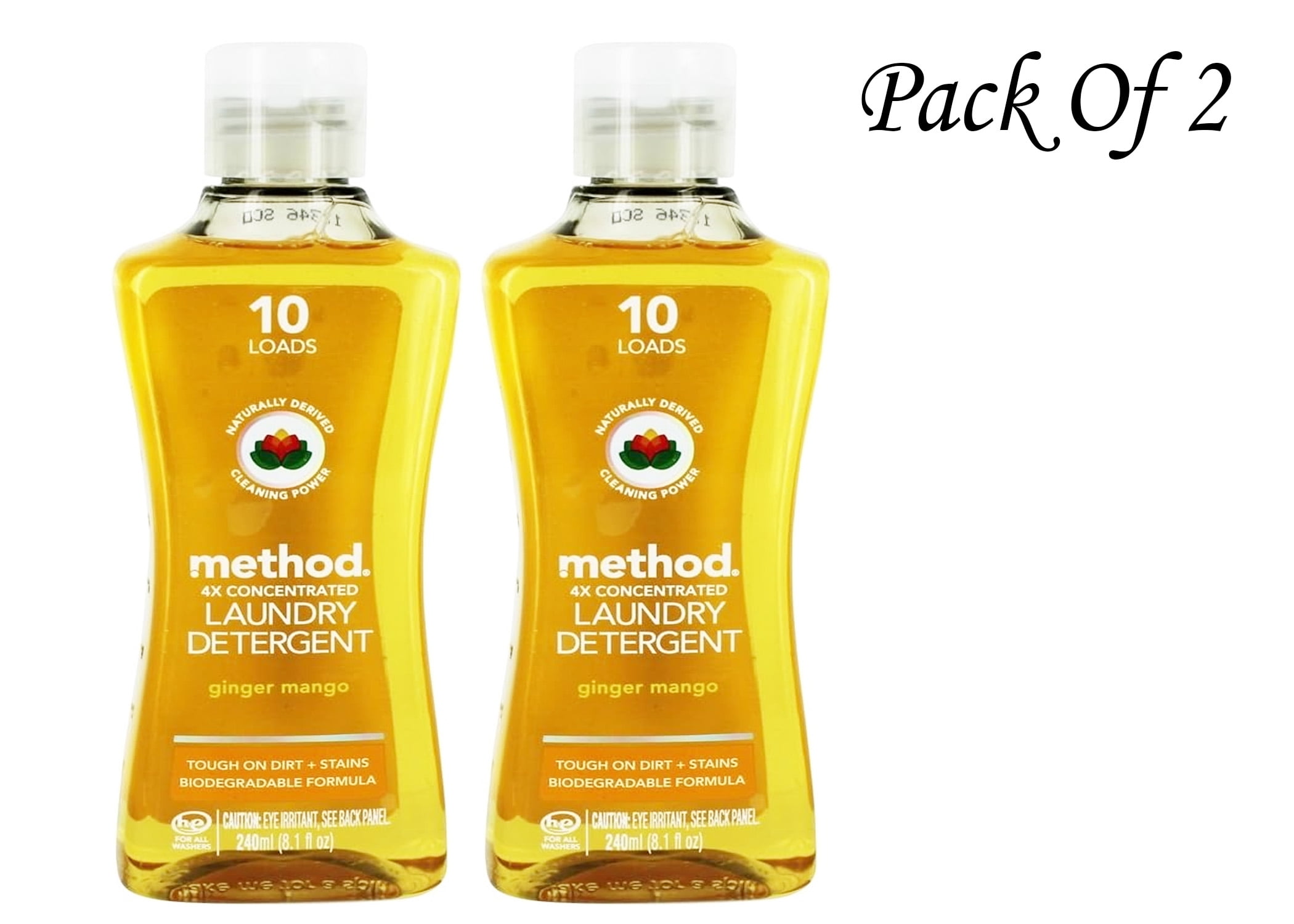 Method Laundry Detergent Ginger Mango or Fresh Air 8.1 FL OZ NEW (Pack ...