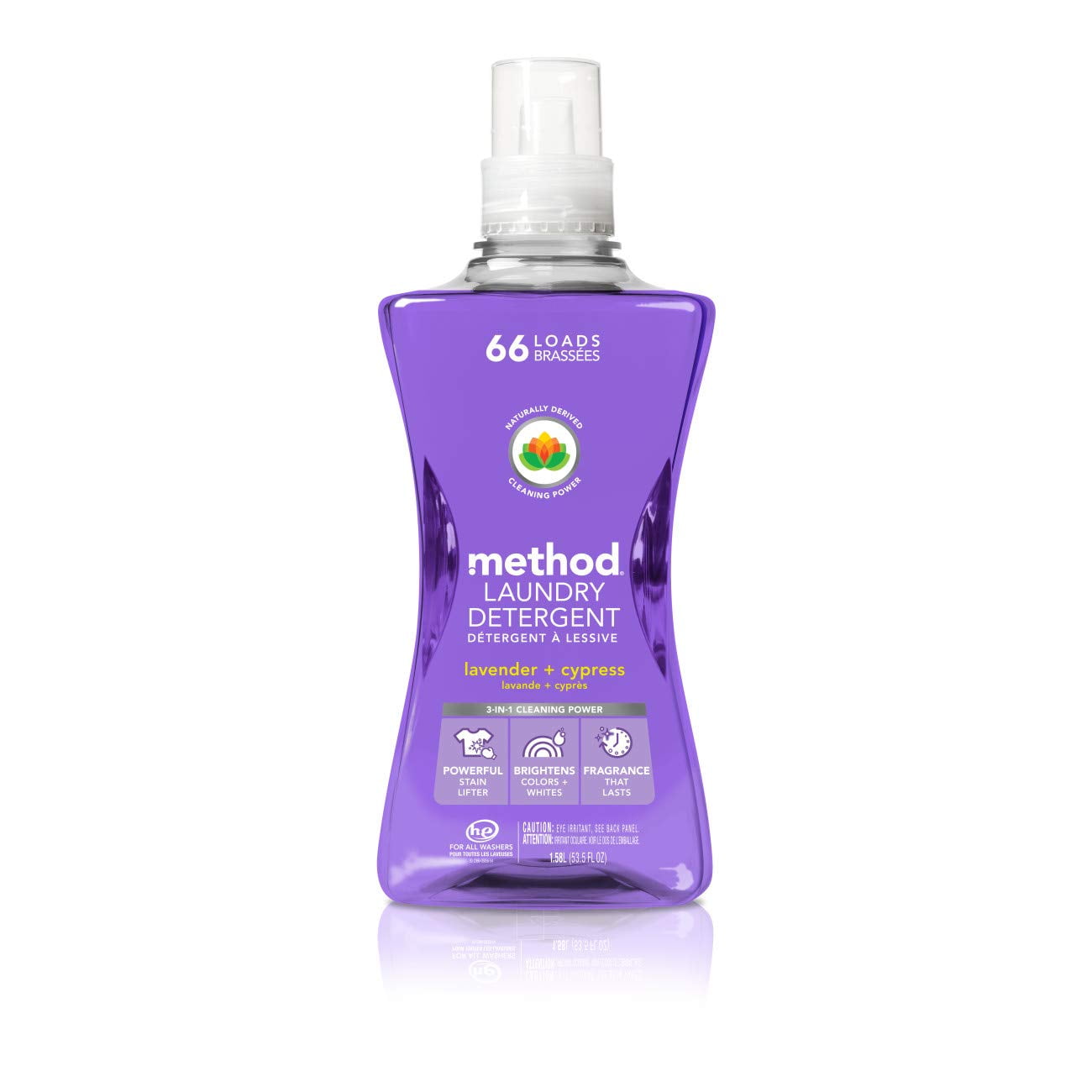 Method Laundry Detergent, Lavender + Cypress, 53.5 ounces, 66 loads ...