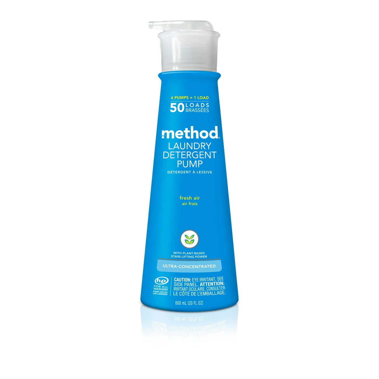 Method Laundry Detergent Pump, Fresh Air, 20 Ounces, 50 Loads - Walmart.com