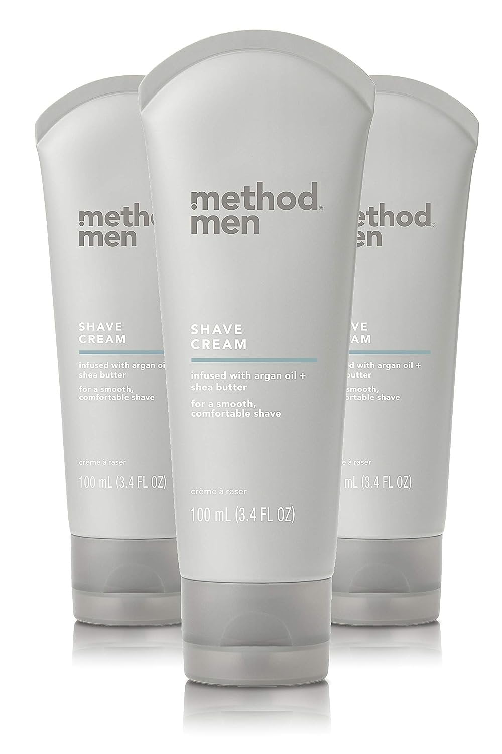 method Men Shave Cream, Sea + Surf, 3.4 oz, 3 Pack, Argan Oil + Shea ...