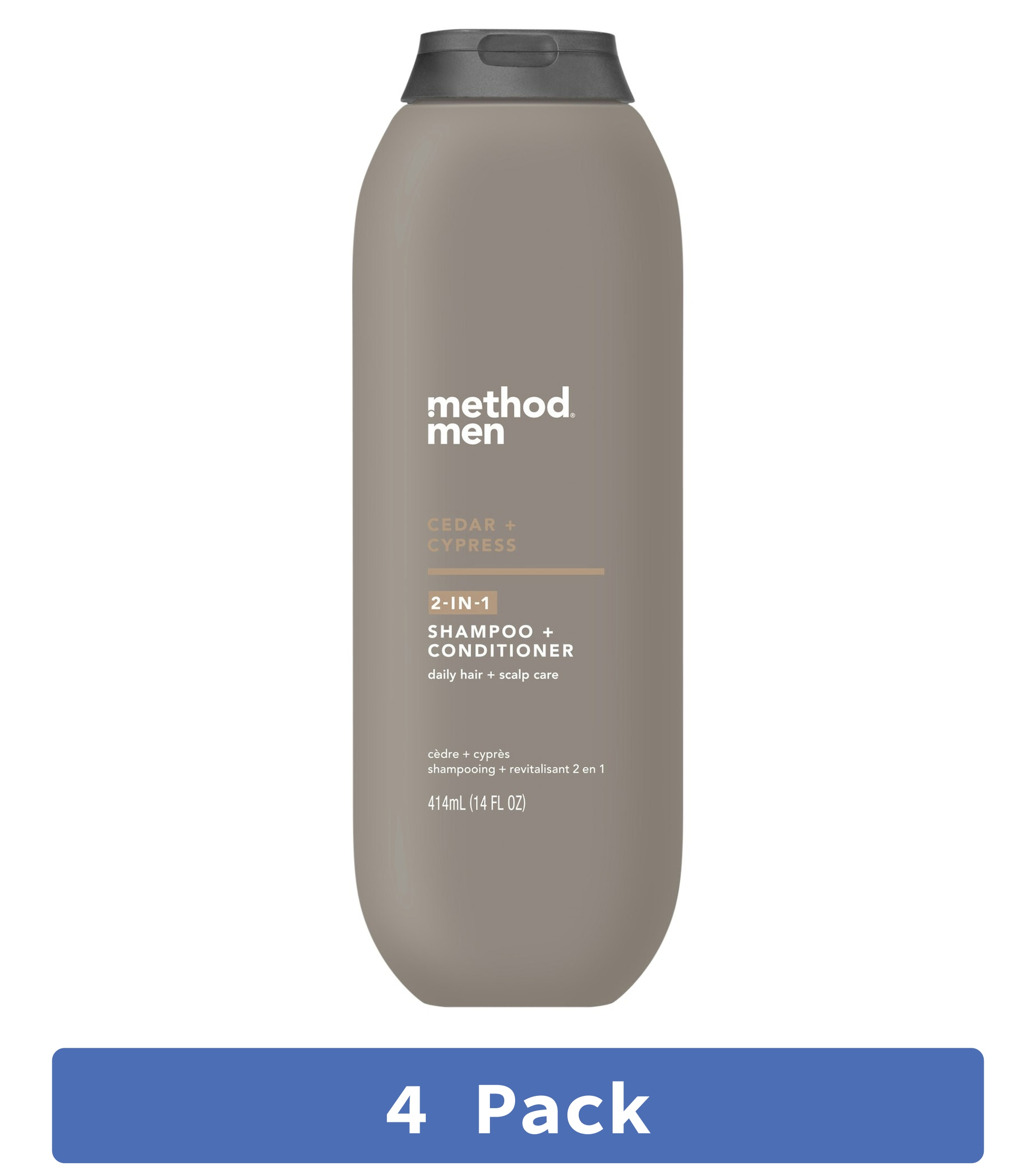 Method Men's 2-in-1 Cedar Shampoo 14 oz (Pack of 4) - Walmart.com