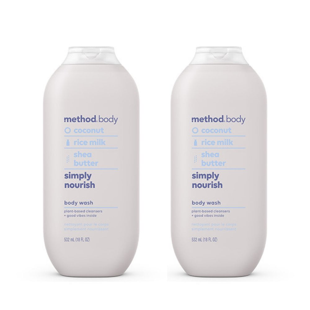 Method Method Body Wash, Simply Nourish, 18oz, 2 Pack, Simply Nourish ...