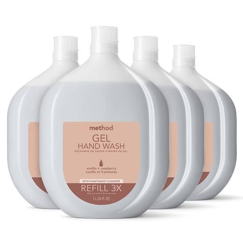 Method Premium Gel Hand Soap Refill, Vanilla + Raspberry, Recyclable ...