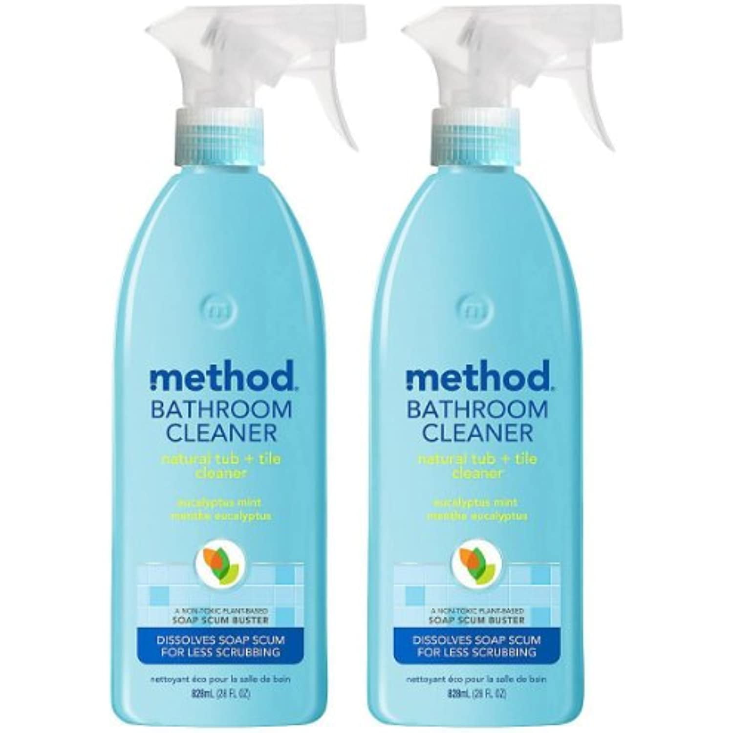 Method Tub-N-Tile Bathroom Spray Cleaner, Eucalyptus Mint, 28 oz, 2 pk ...