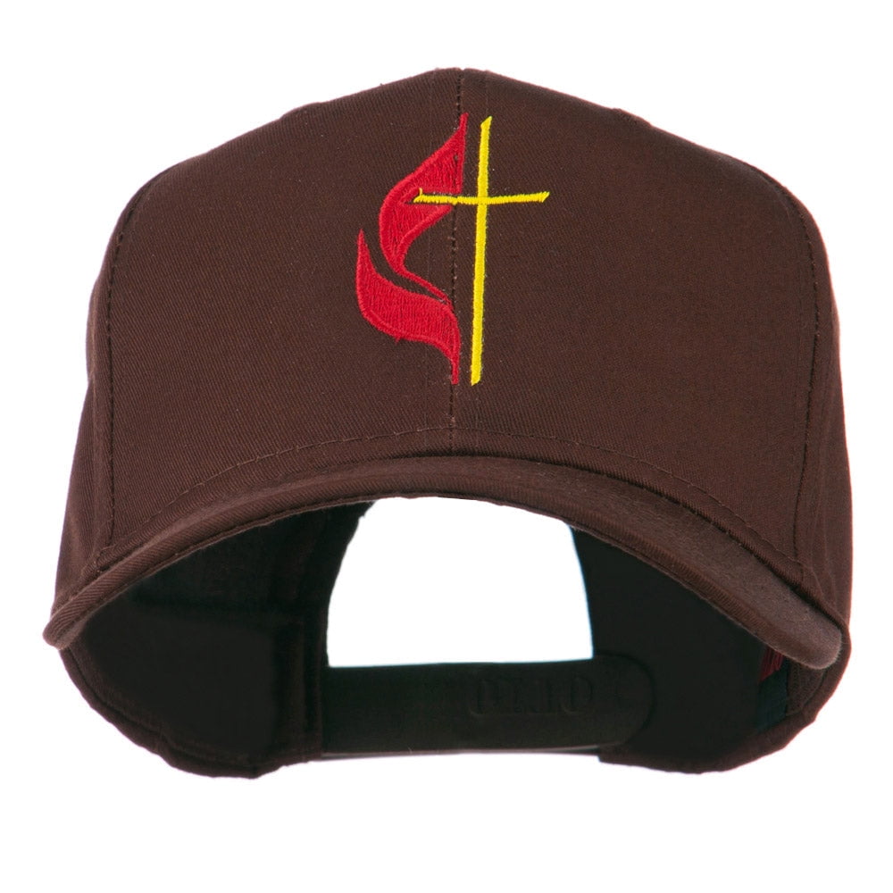 Methodist Church's Cross Embroidered Cap - Brown OSFM - Walmart.com