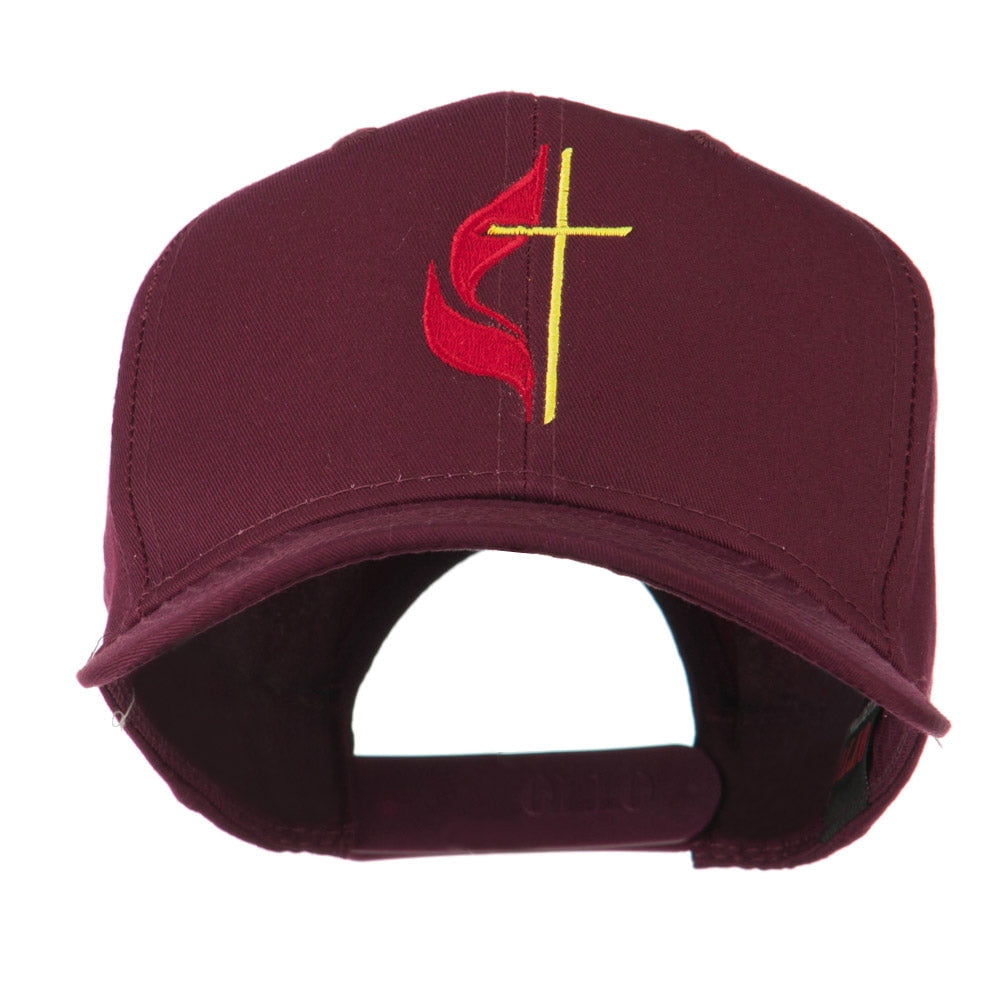 Methodist Church's Cross Embroidered Cap - Maroon OSFM - Walmart.com