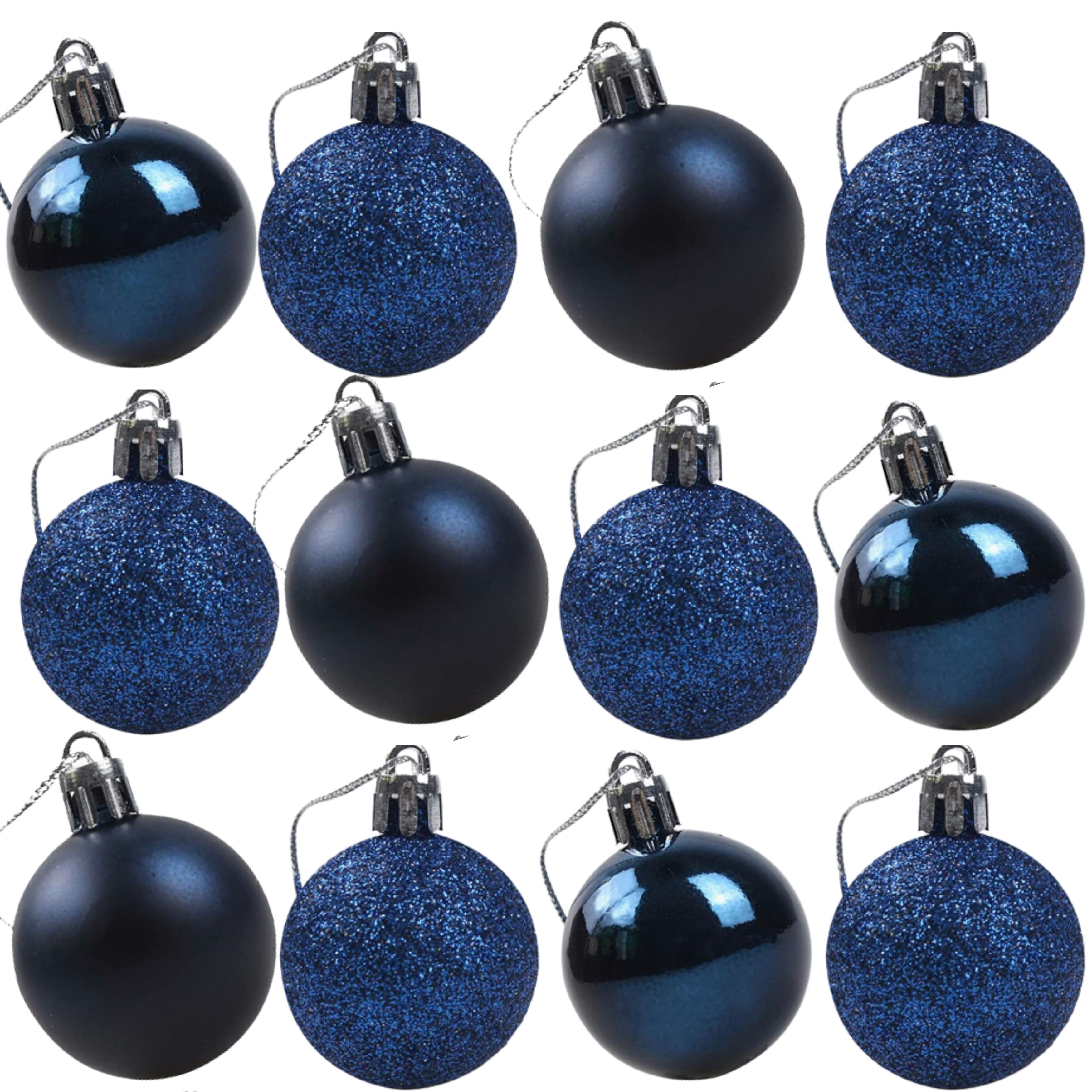 Methodologic 16ct/32ct 2" Sapphire Blue Shatterproof Plastic Christmas ...