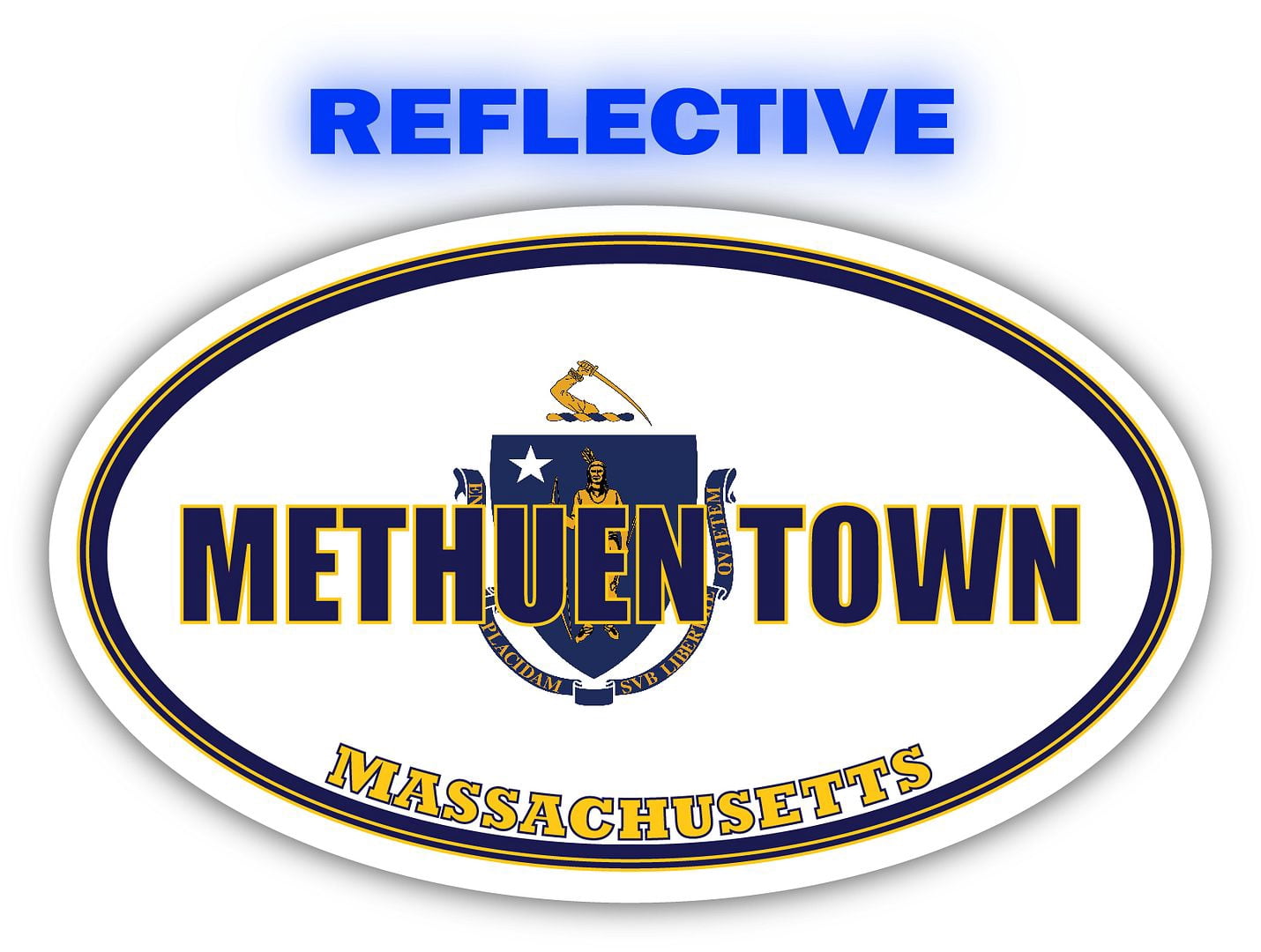 Methuen Town City Massachusetts State Flag | MA Flag Essex County Oval ...