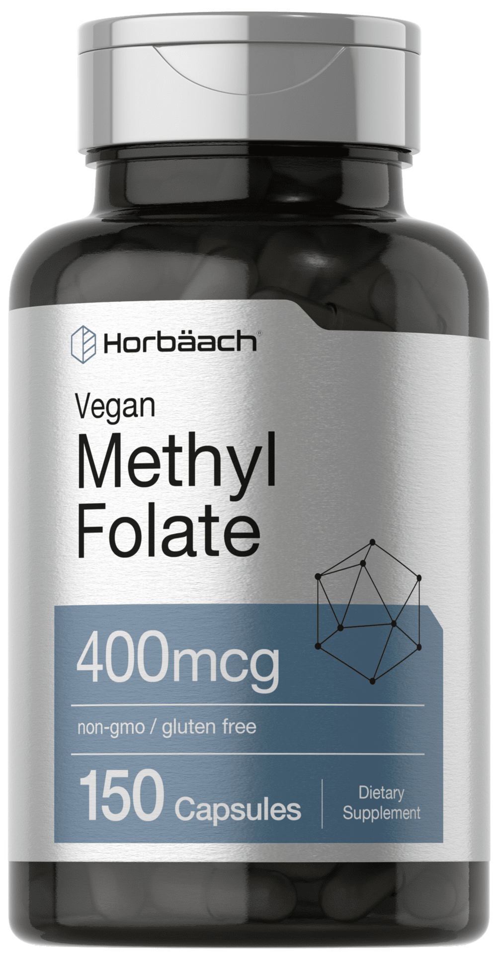 Methyl Folate 400 mcg | 150 Vegan Capsules | For Men and Women | by ...