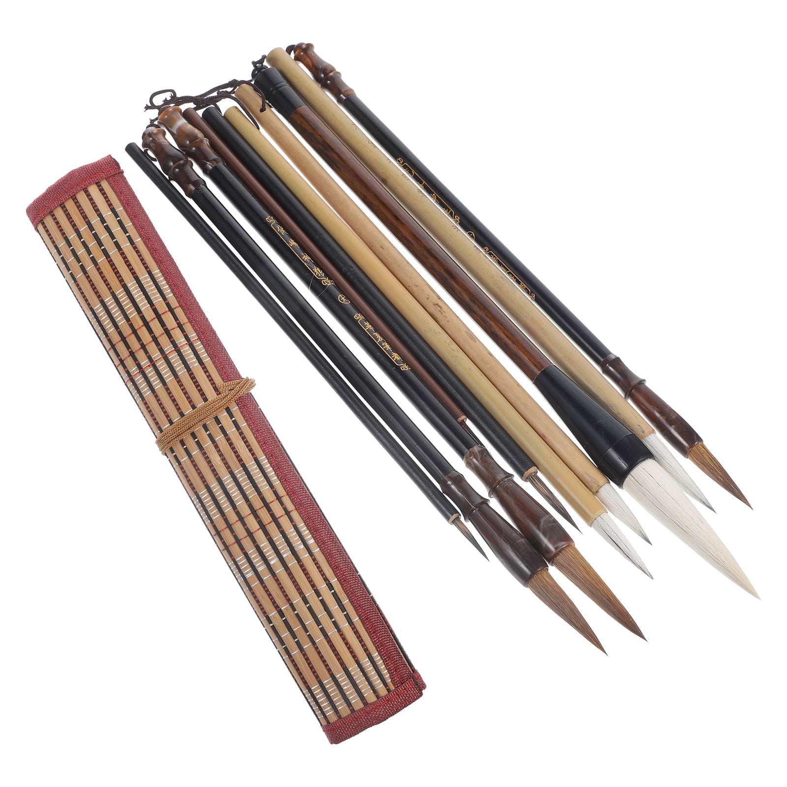 Wood Calligraphy Brush Set for Painting Use Easy to Use with Assorted ...