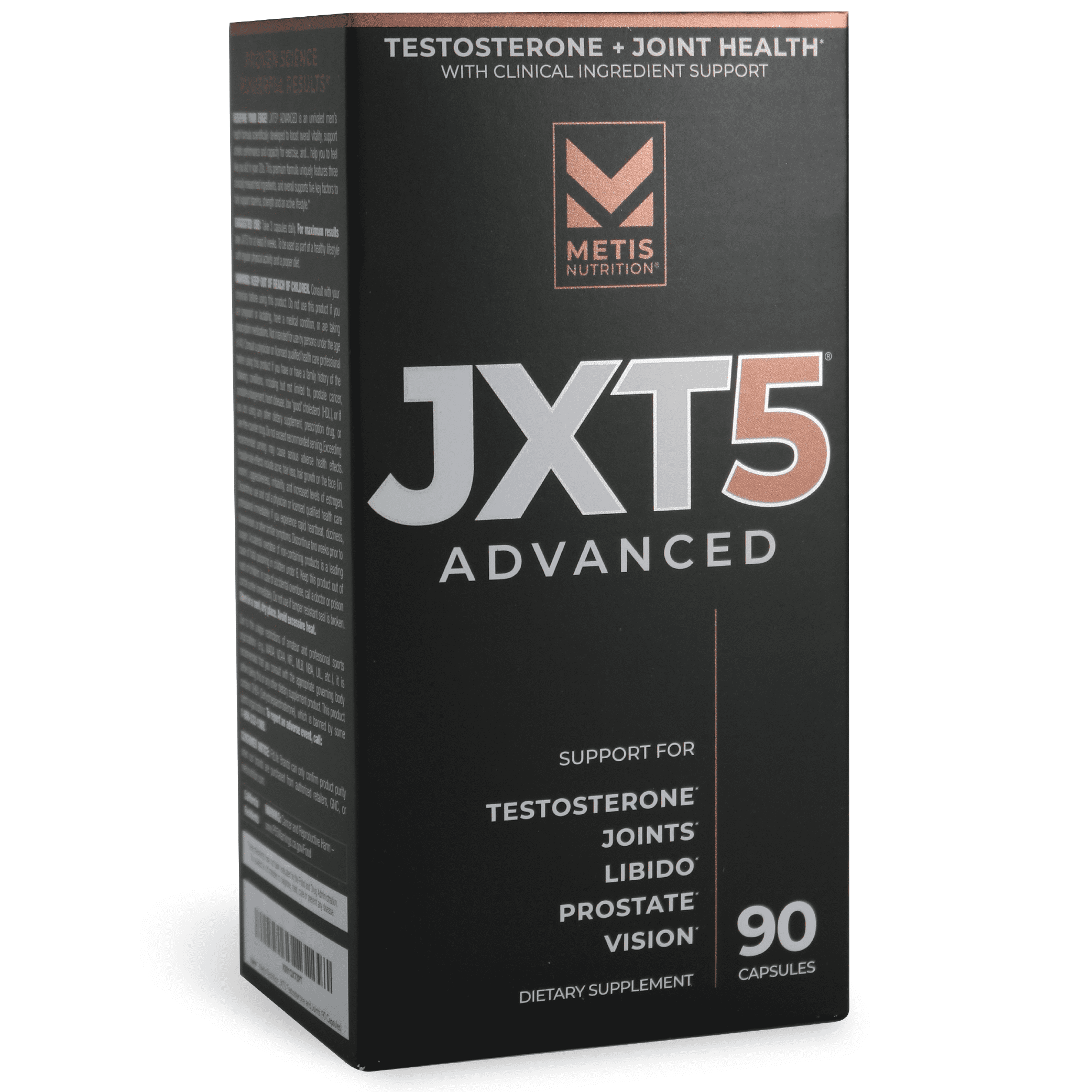 Metis Nutrition JXT5 Testosterone Booster and Joint Health - 5-in-1 Men ...