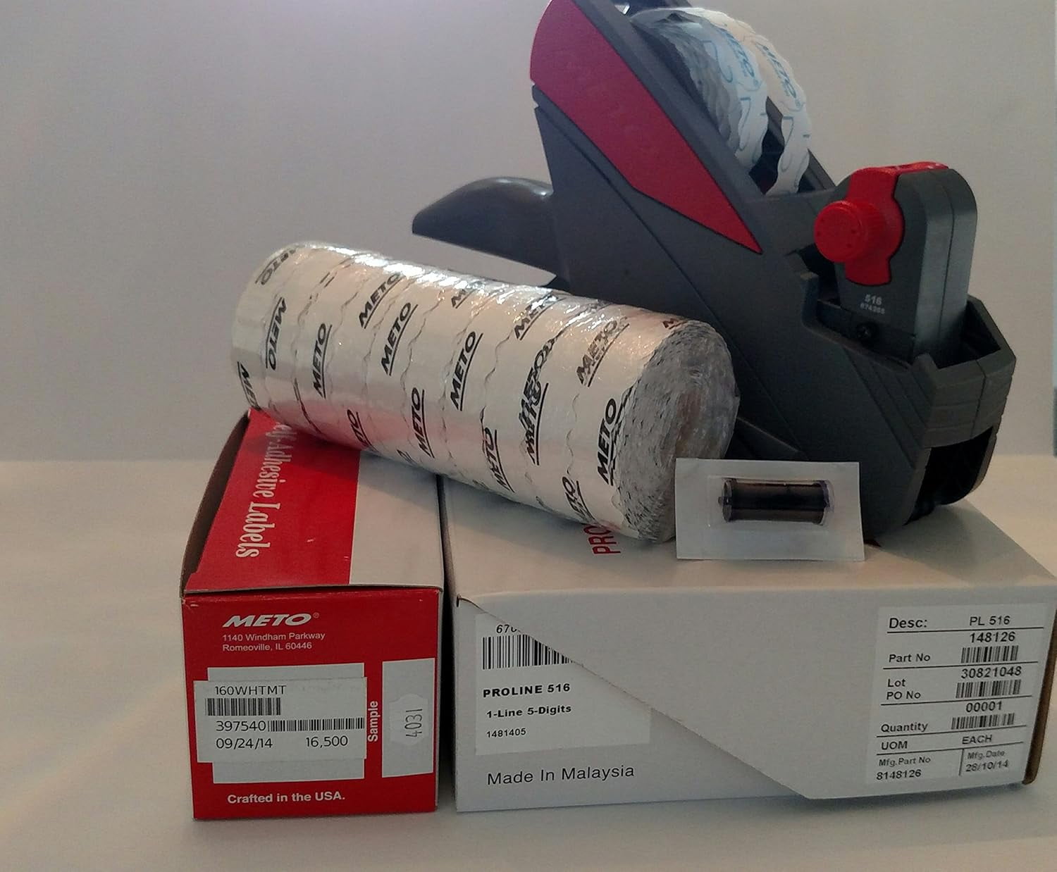 Meto 5.16 Price Label Gun,Free Box White Labels and Ink Roller ...