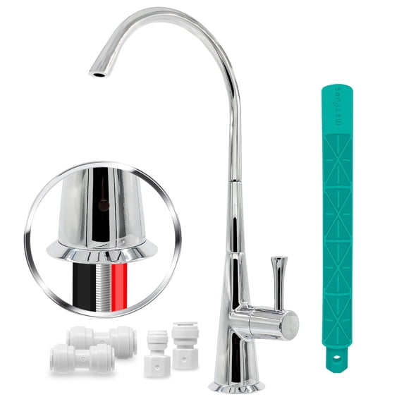 Metpure Airgap 3-Port Brass RO Faucet for Reverse Osmosis Drinking ...