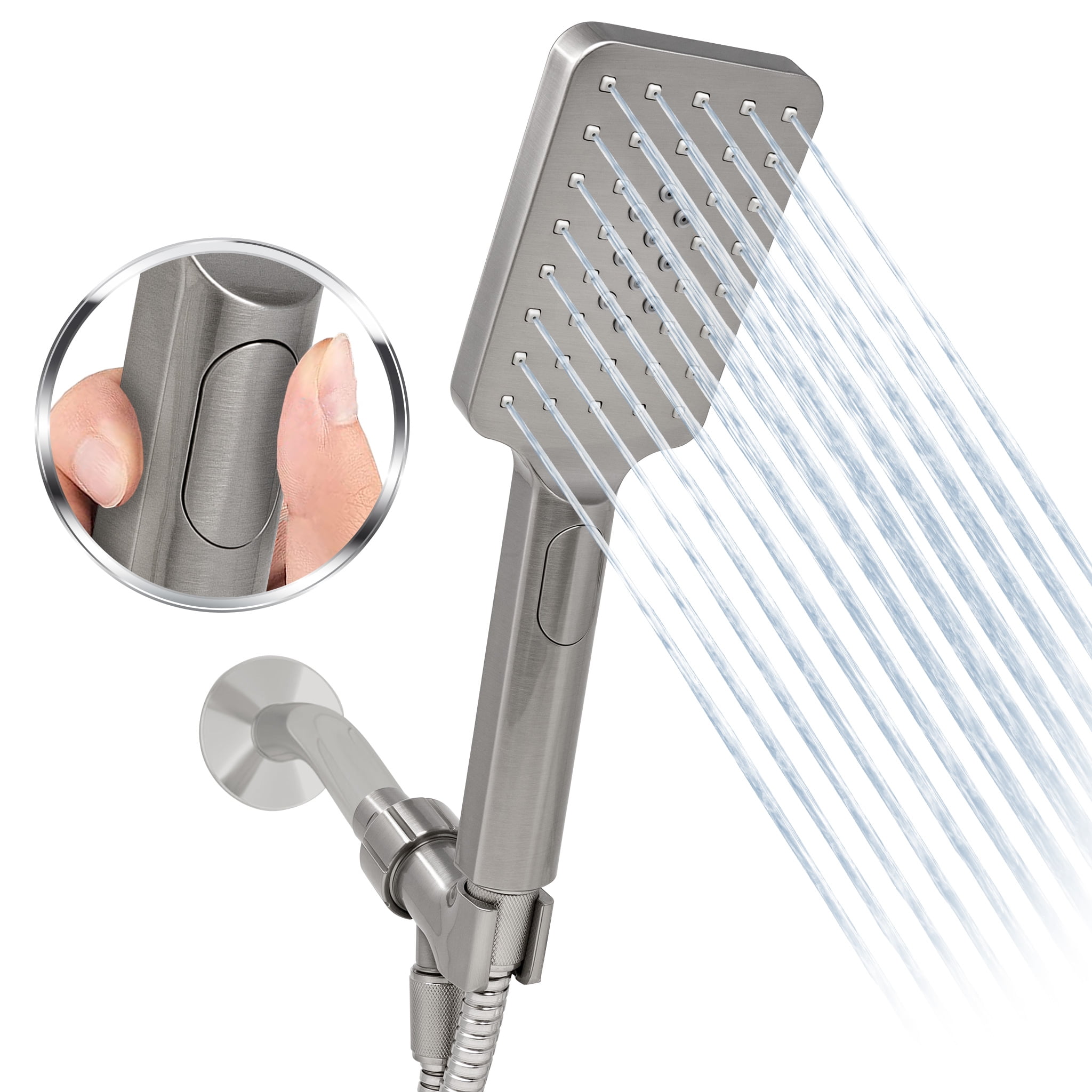 Metpure High-Pressure Handheld Shower Head with Easy Clicker for ...